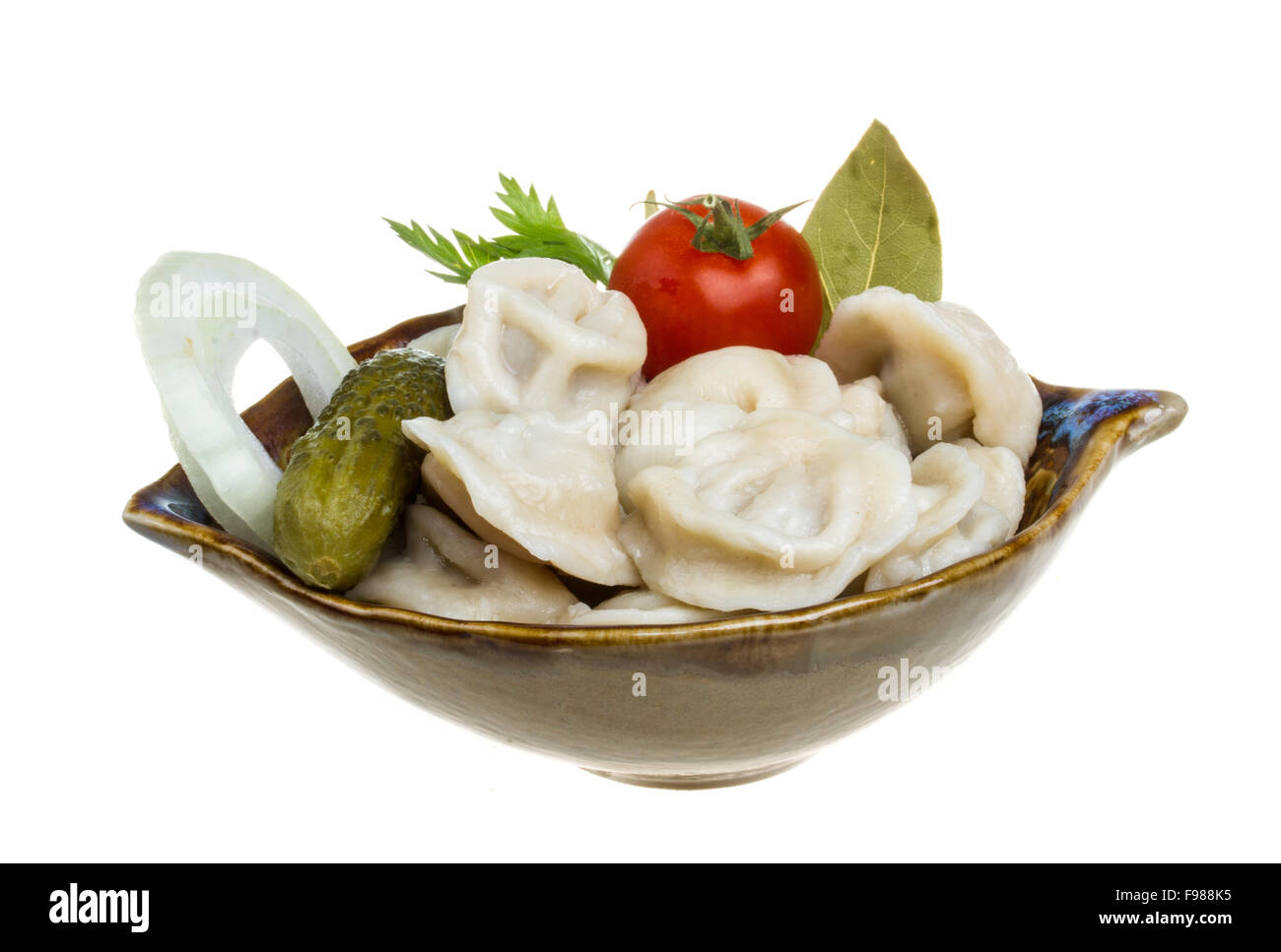 Bowl with traditional russian dish - pelmeni (dumplings Stock Photo - Alamy