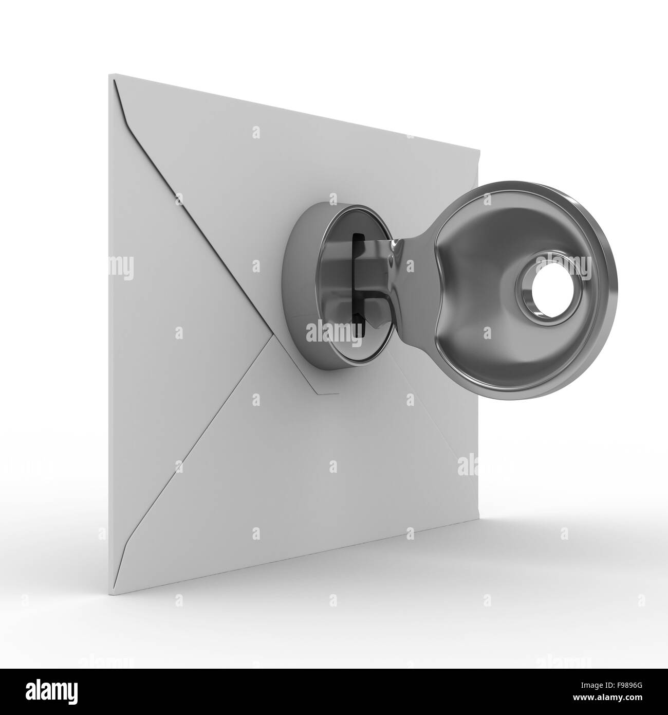 E-mail concept on white background. Isolated 3D image Stock Photo - Alamy