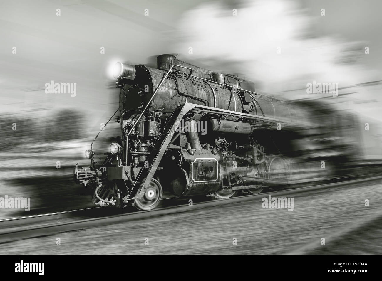 Old retro train Stock Photo - Alamy