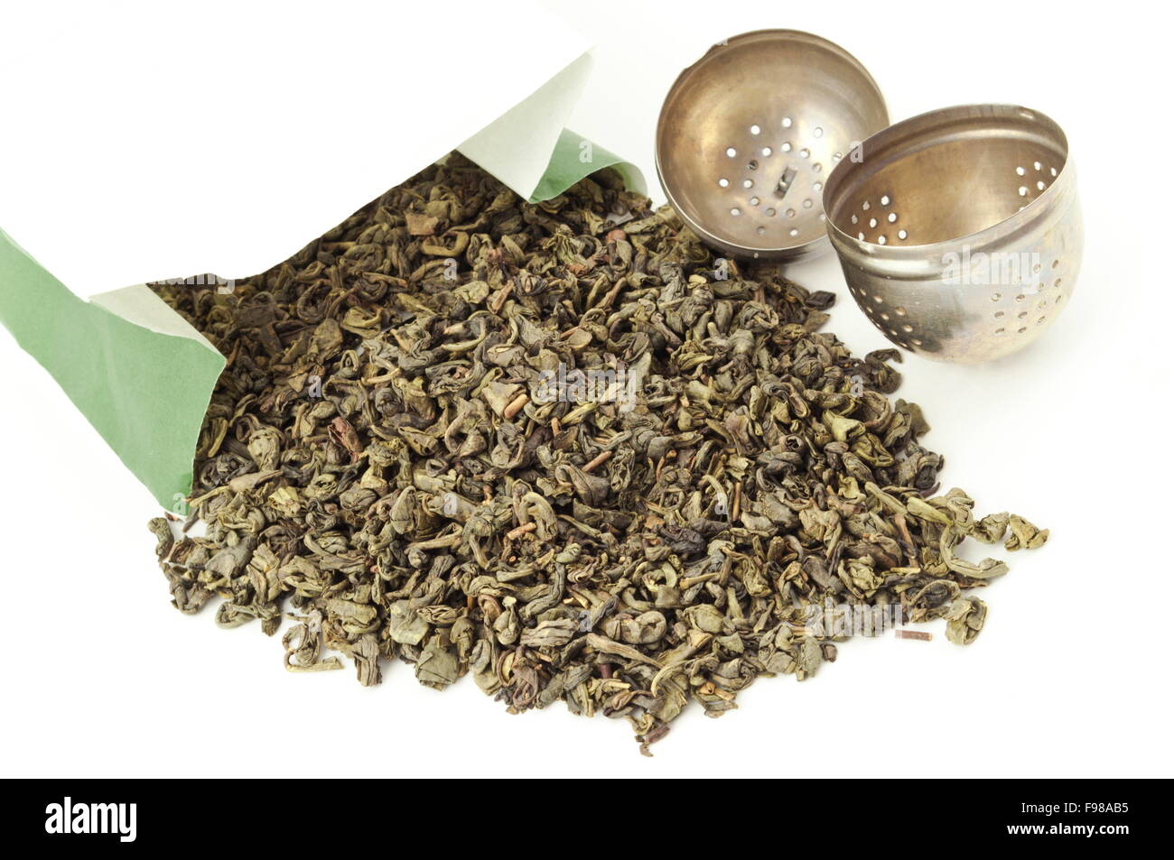 Tea bag with metal filter Stock Photo - Alamy