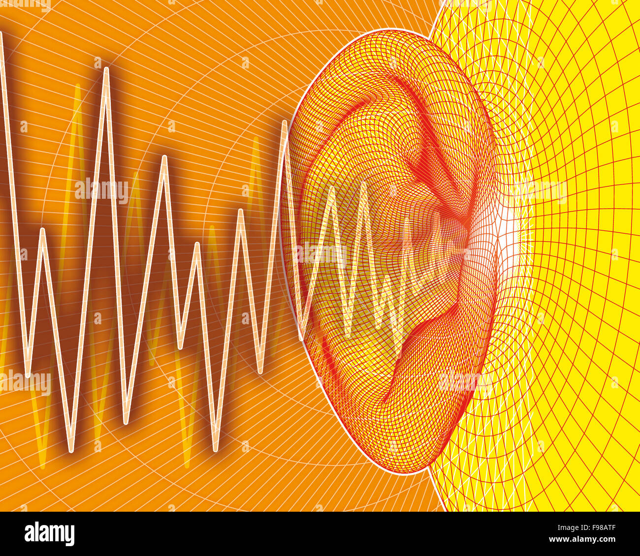 Ear sound waves hi-res stock photography and images - Alamy
