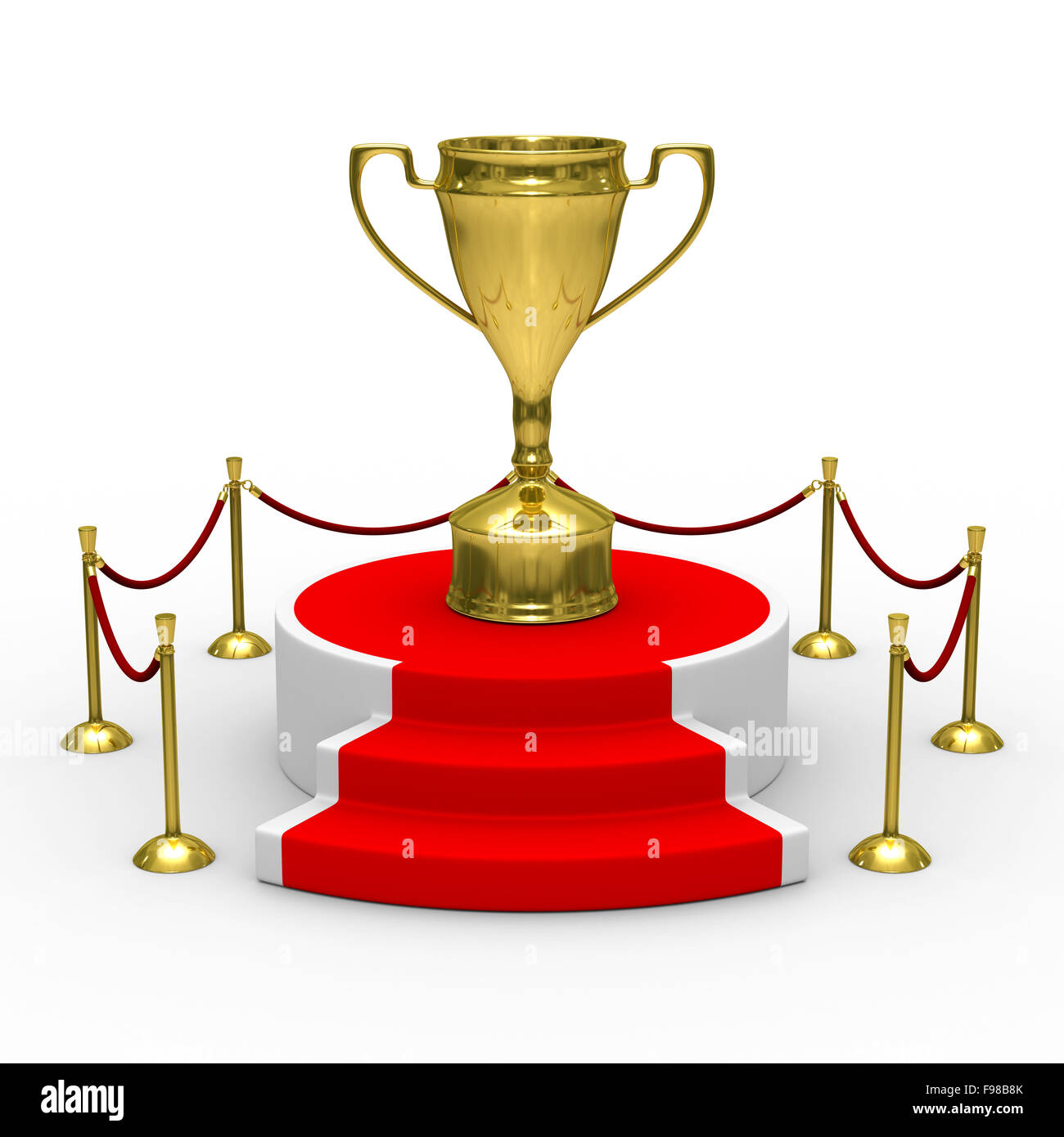 podium on white background. Isolated 3D image Stock Photo - Alamy