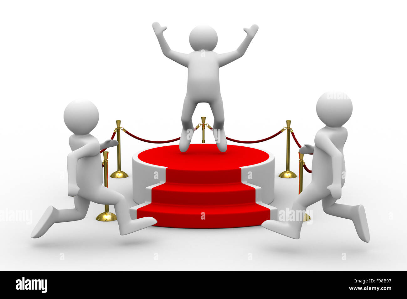 podium on white background. Isolated 3D image Stock Photo - Alamy
