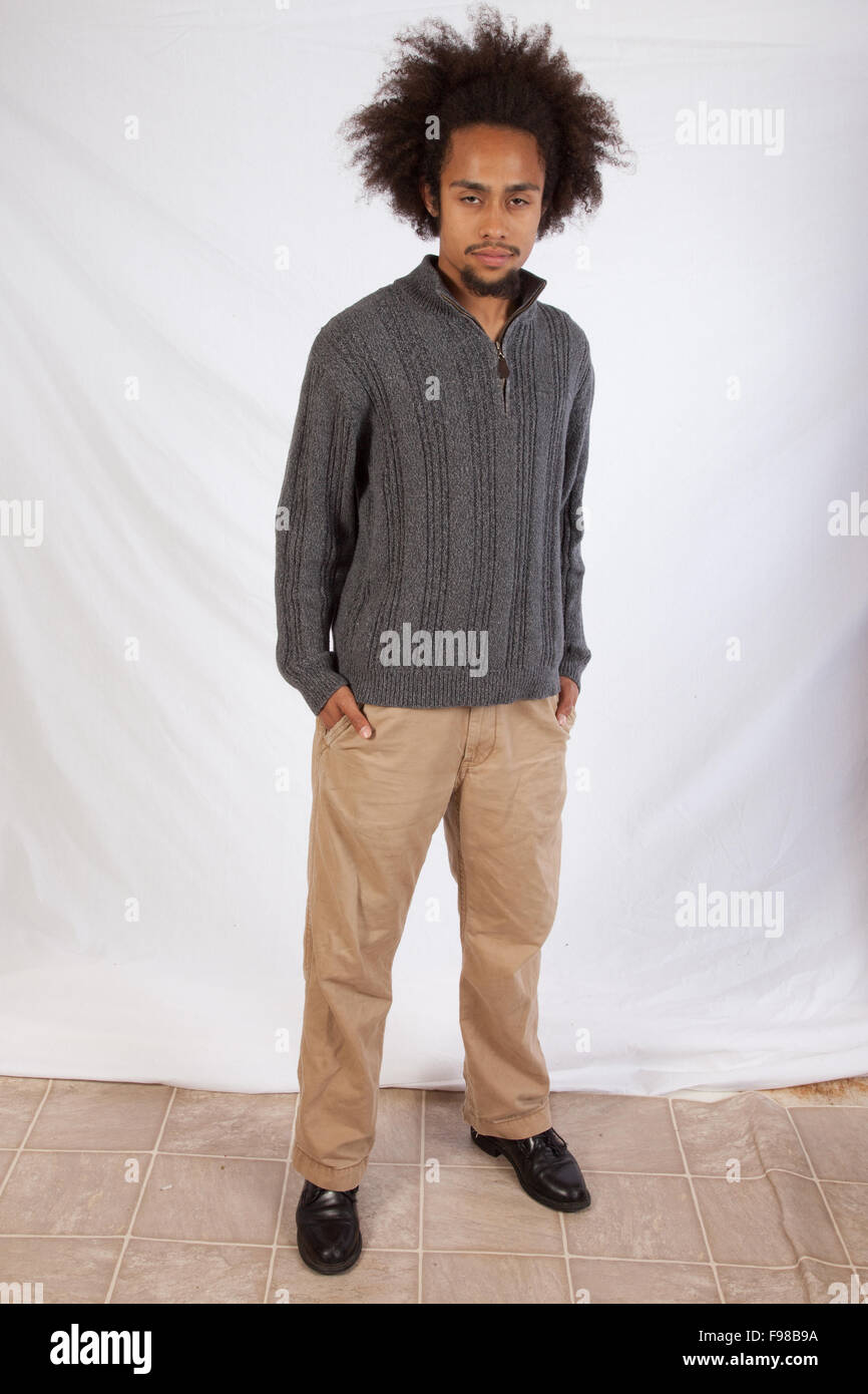 Black man smiling at the camera Stock Photo - Alamy