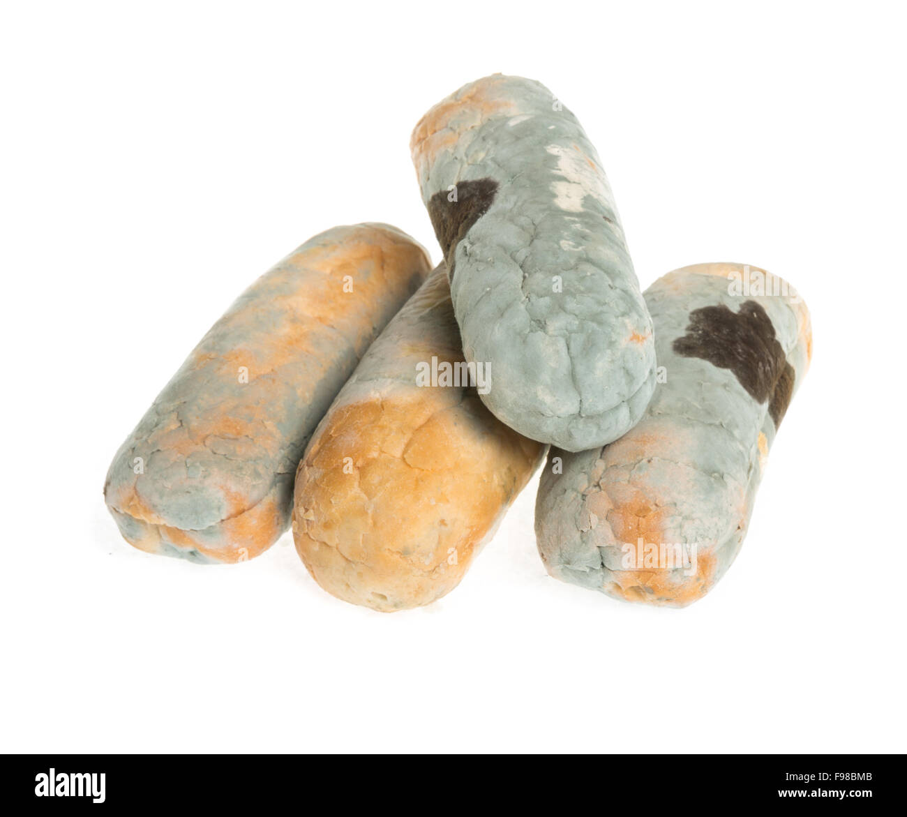 Old musty bread covered with green mold Stock Photo - Alamy