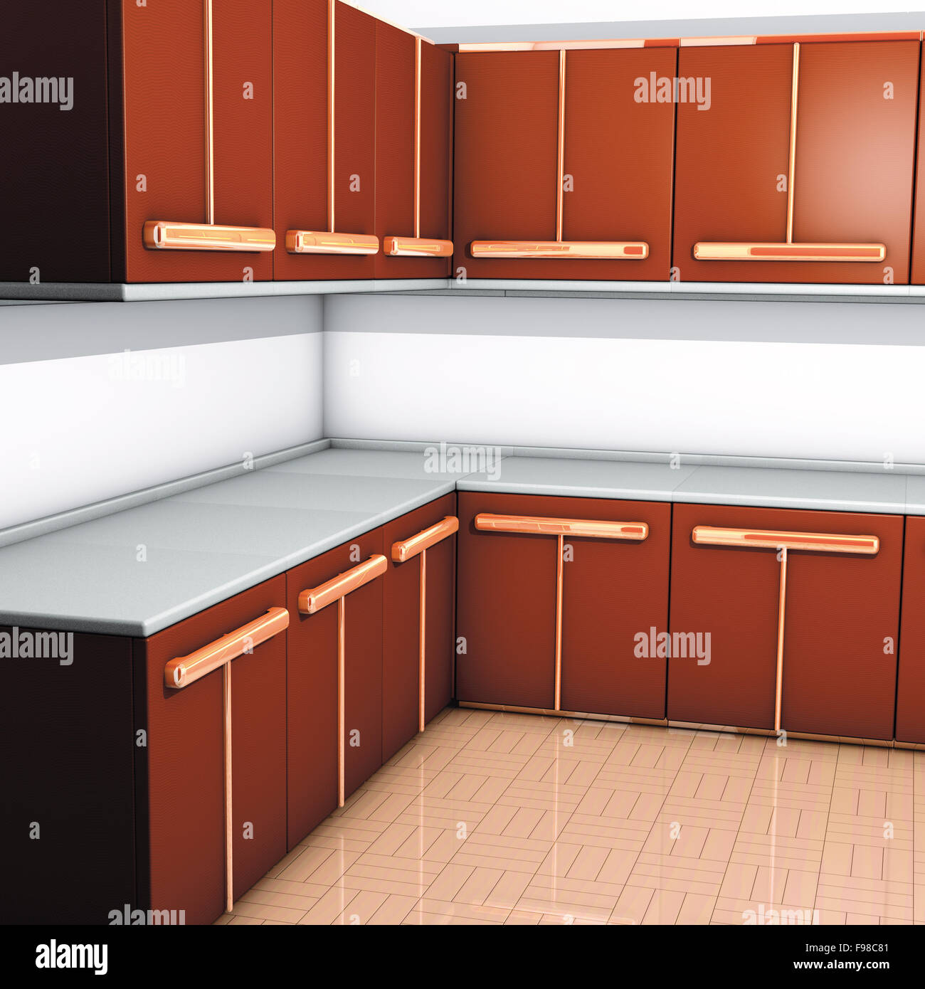 Wooden modules kitchen Stock Photo - Alamy