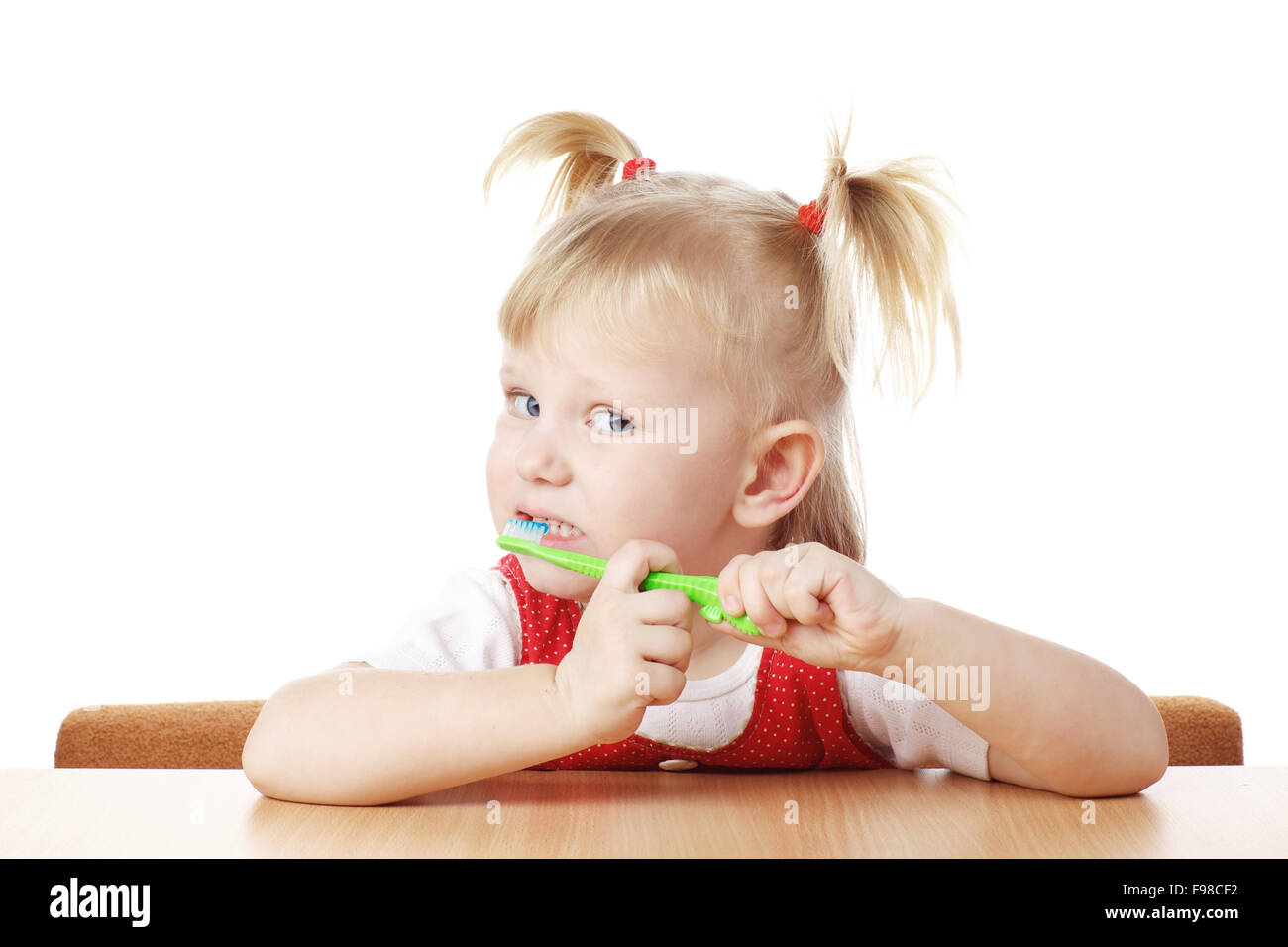 child with toothbrush Stock Photo - Alamy