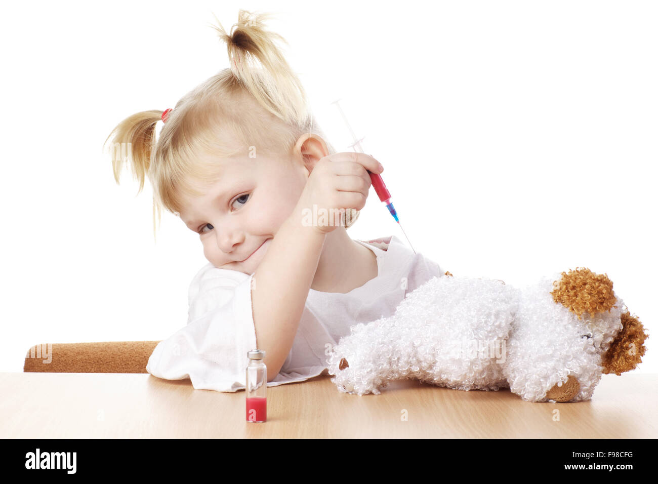 child playing as a doctor Stock Photo - Alamy