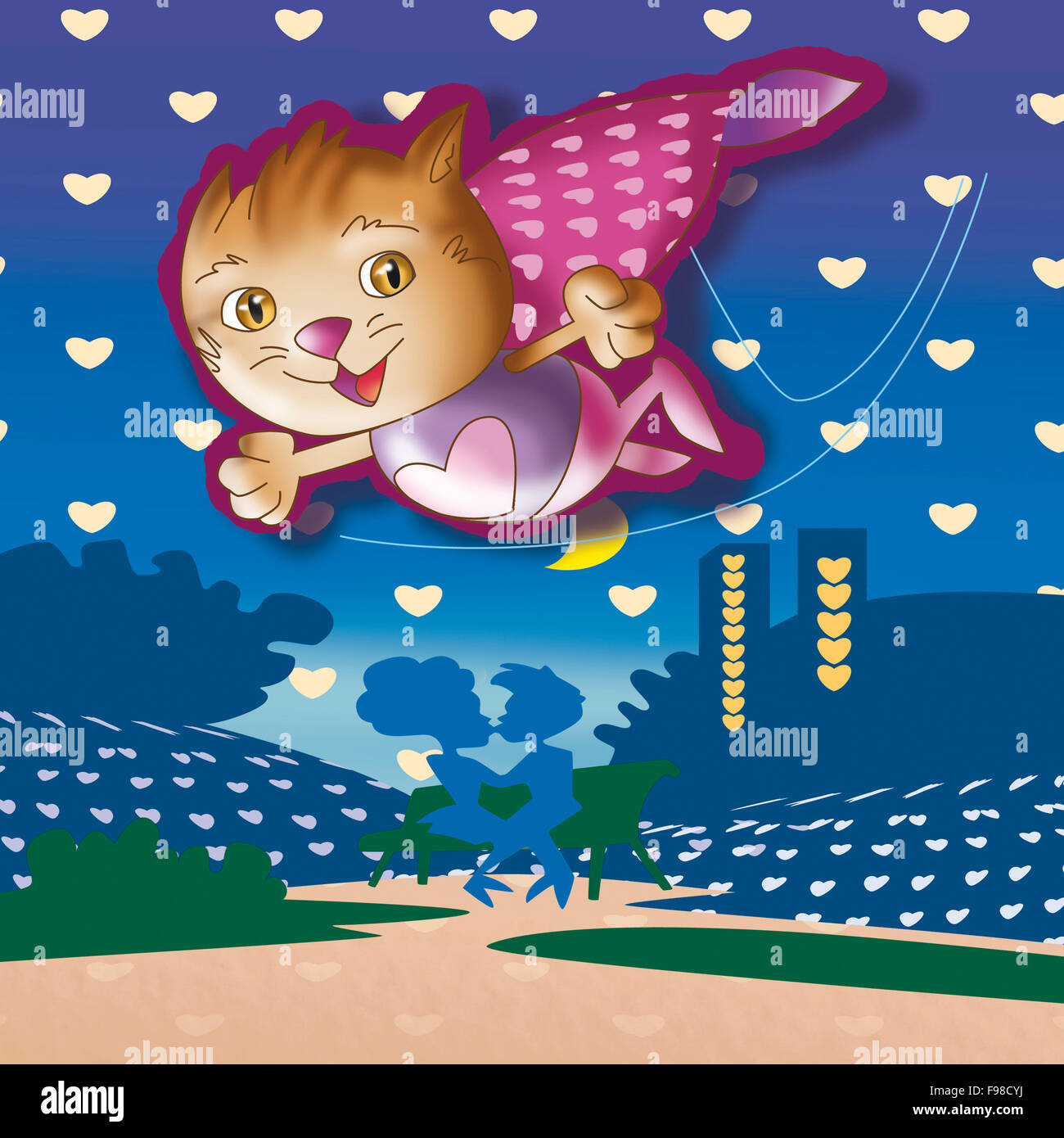 Love fly cat Stock Photo - Alamy