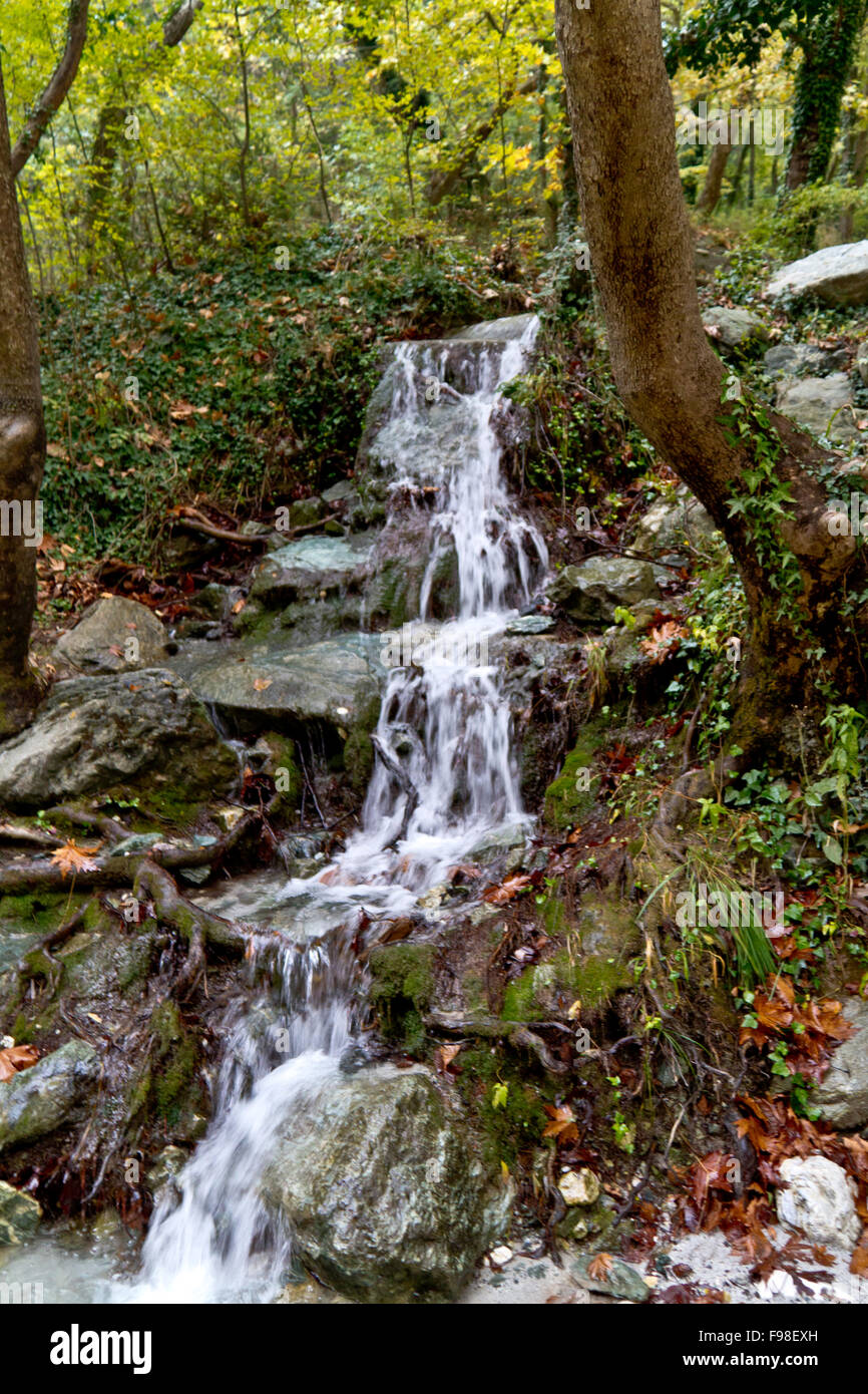 Waterfall in Greece Stock Photo - Alamy