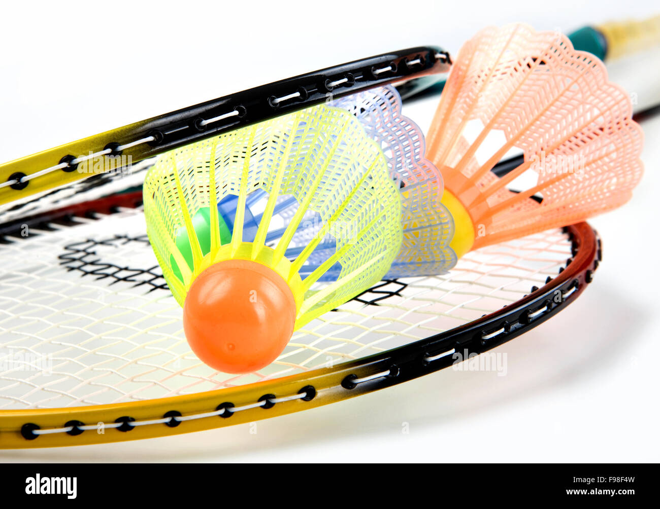 White badminton shuttlecock rackets hi-res stock photography and images ...