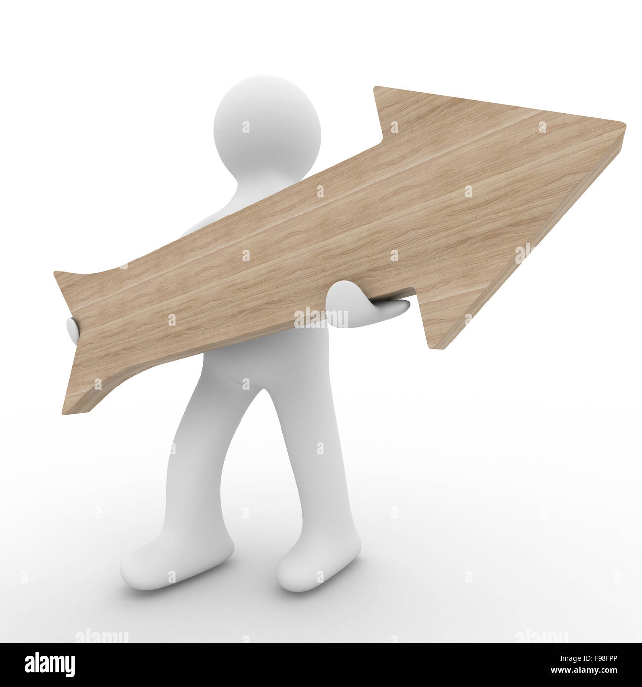 man holds the arrow in a hand. 3D image Stock Photo - Alamy