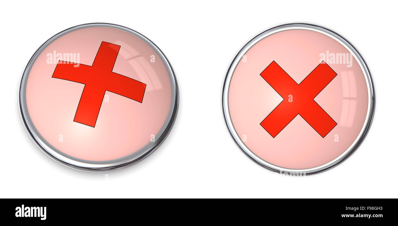 Button Cross Symbol Stock Photo - Alamy