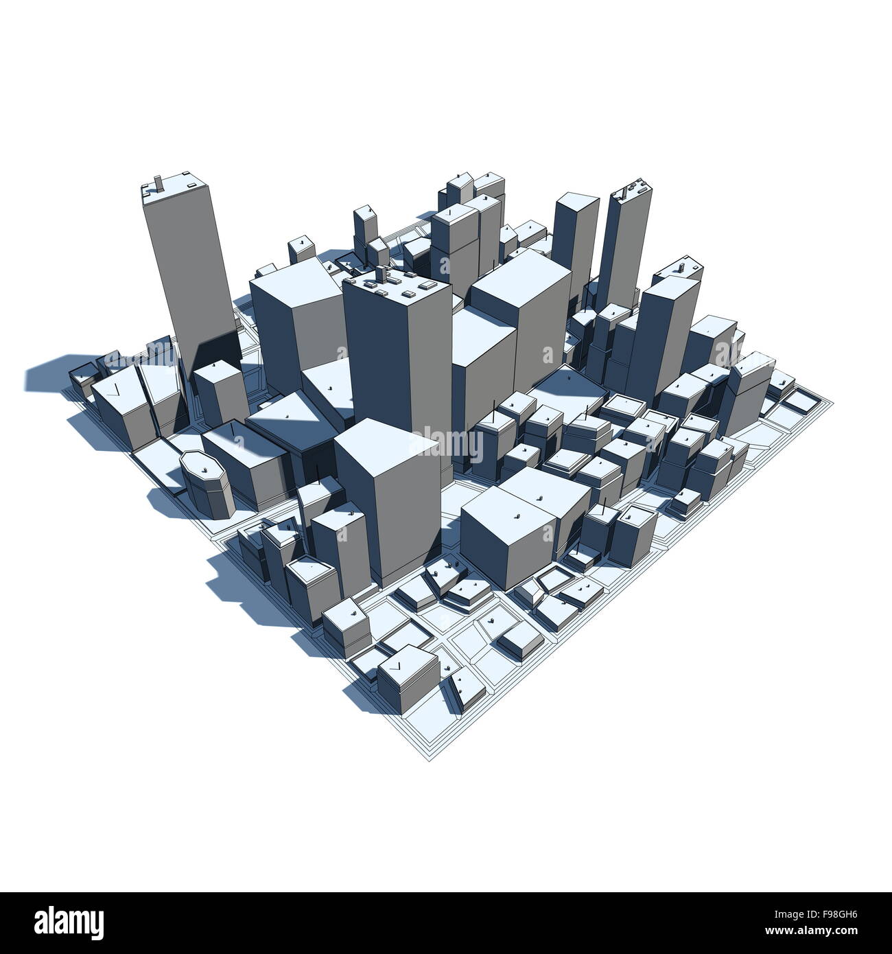 Big city skyscraper sketch hi-res stock photography and images - Alamy
