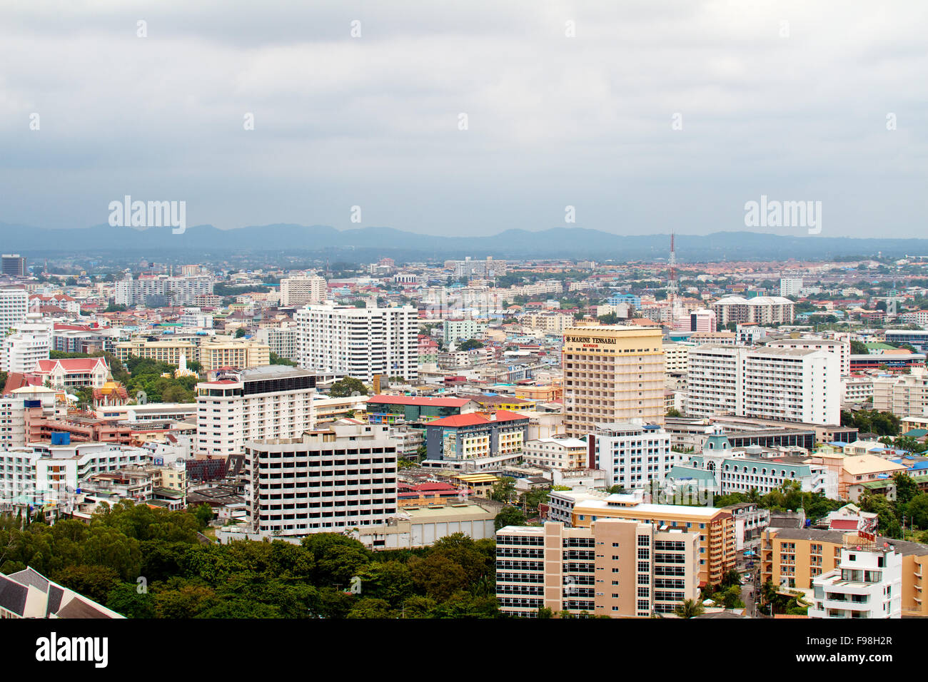 PATTAYA - SEPTEMBER 10 : Pattaya-city birds view September 10, 2011 in ...
