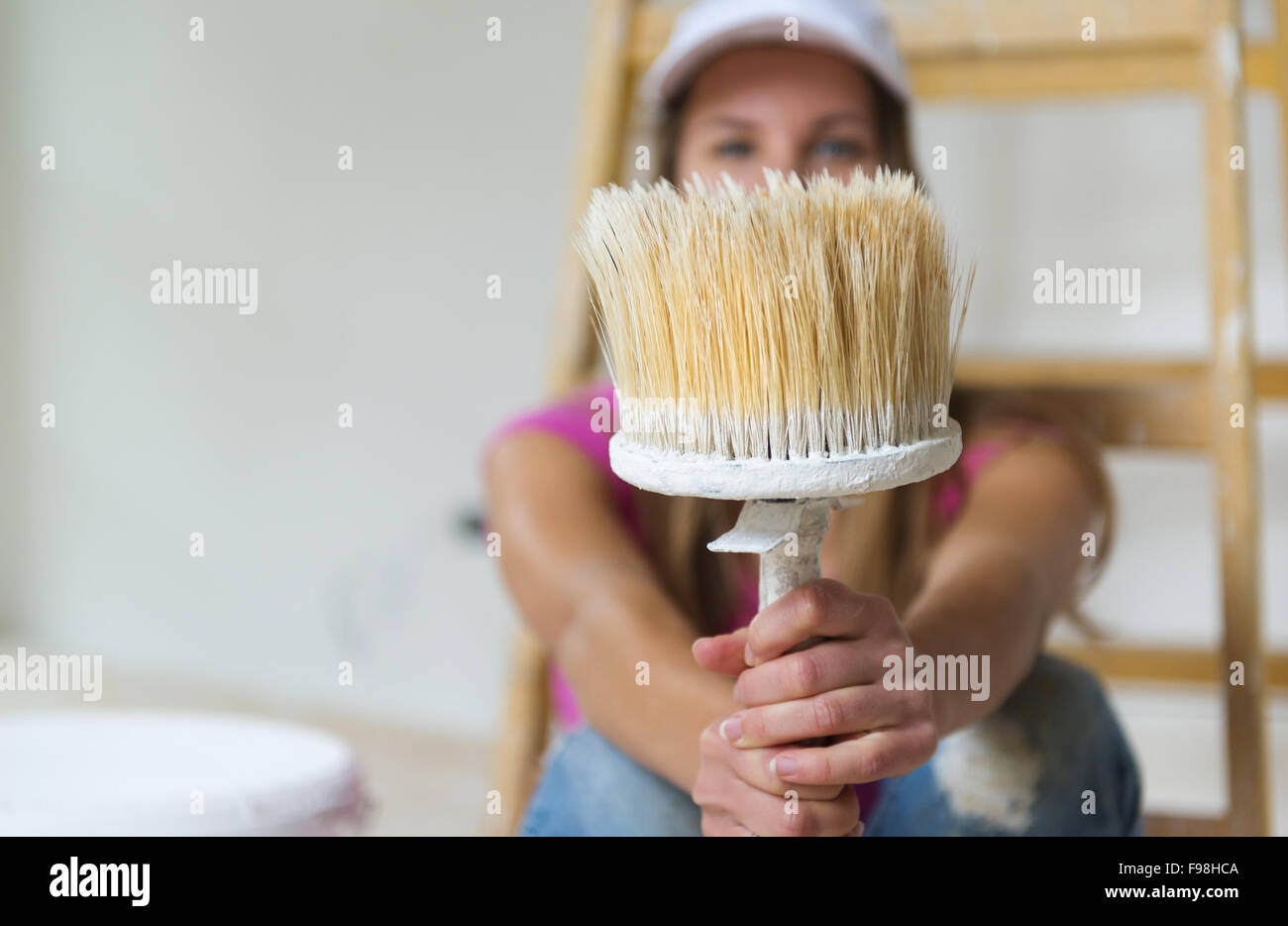 Woman break smiling happy High Resolution Stock Photography and Images ...