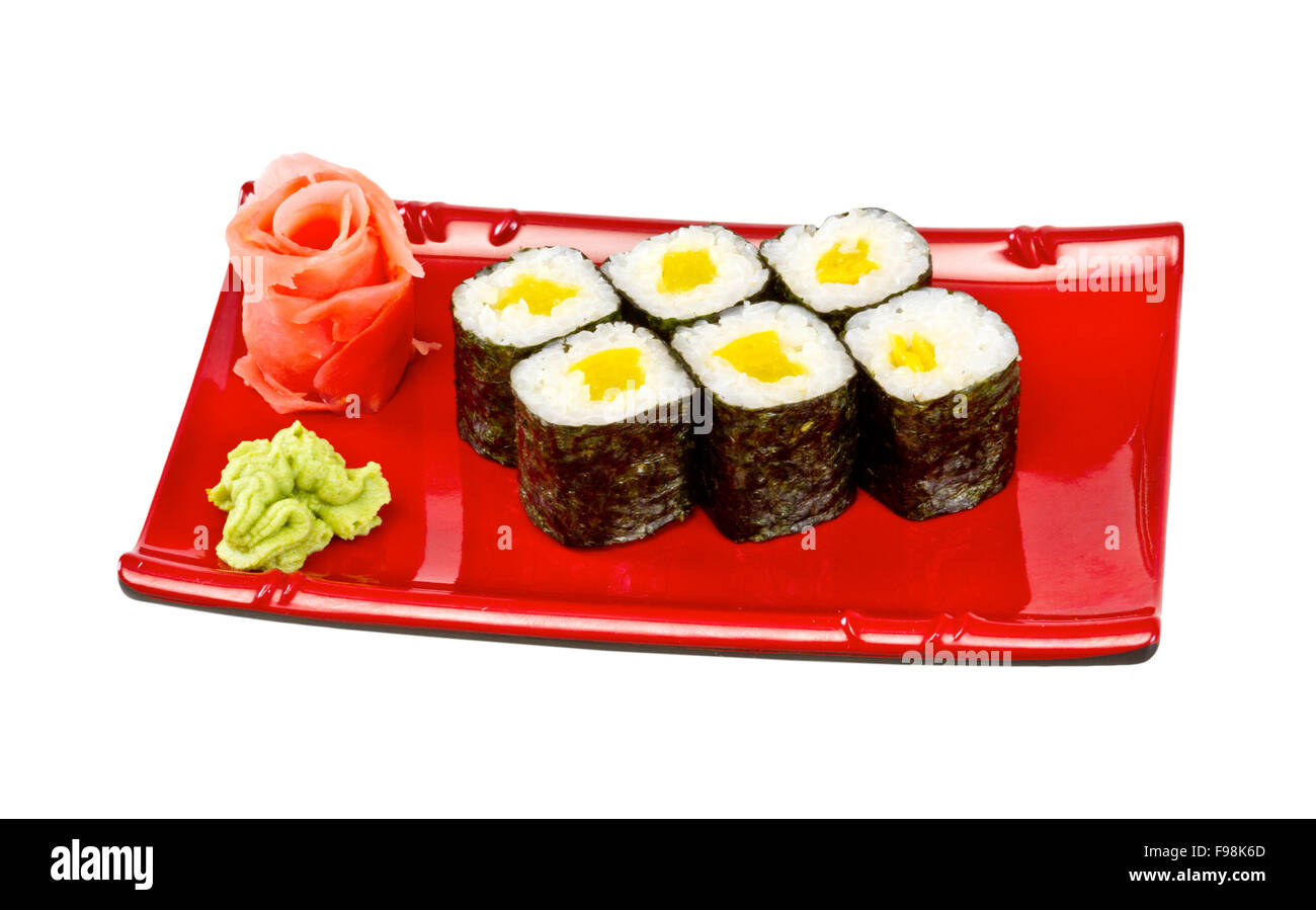 japan vegetarian roll with dycon Stock Photo - Alamy