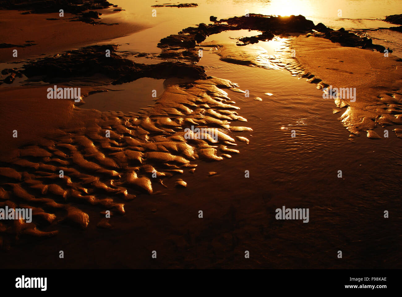 Bright sunset beach in hi-res stock photography and images - Alamy