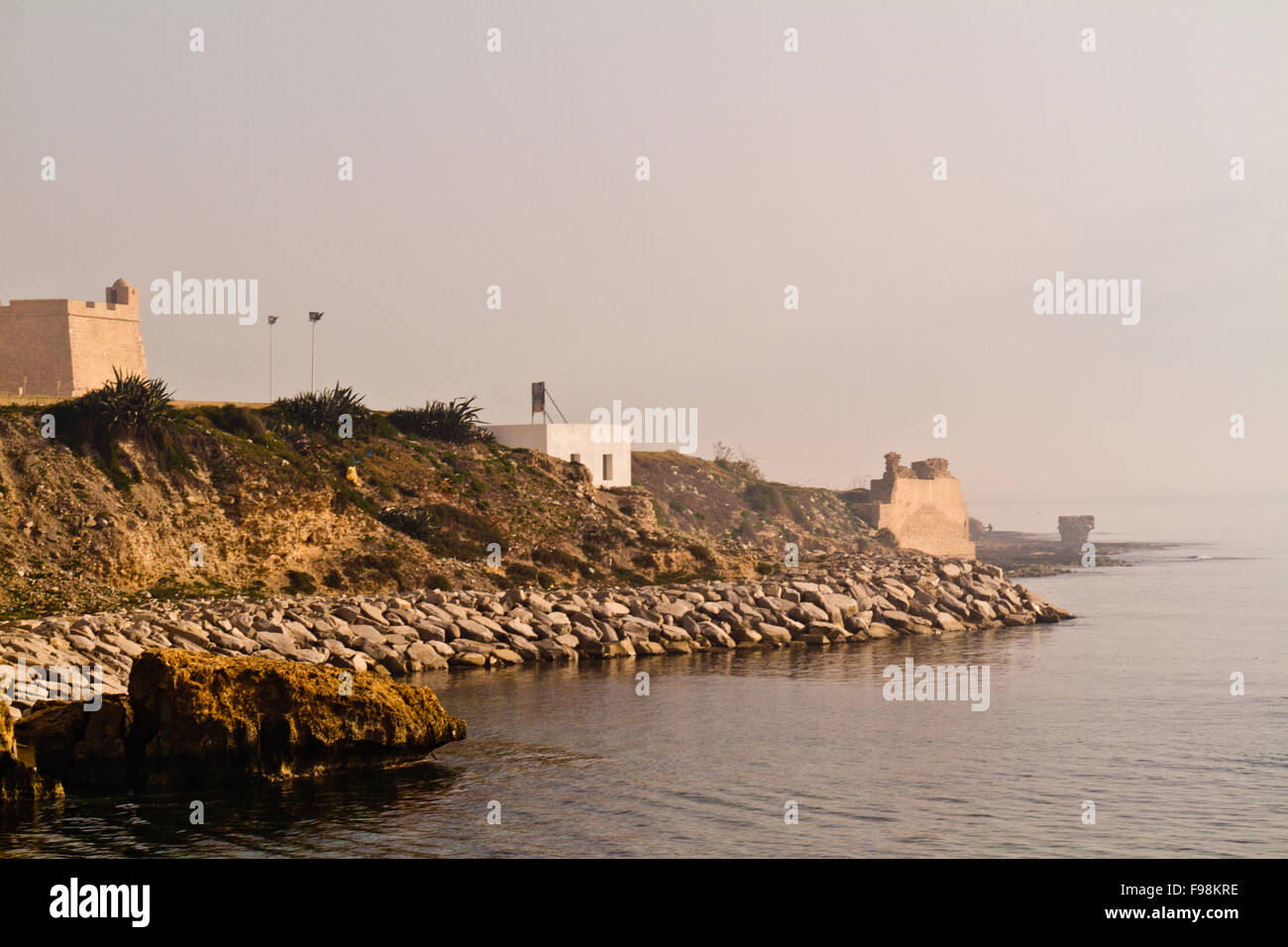 Ribat - arabic fortification and cemetery in Mahdia - seaside town in ...