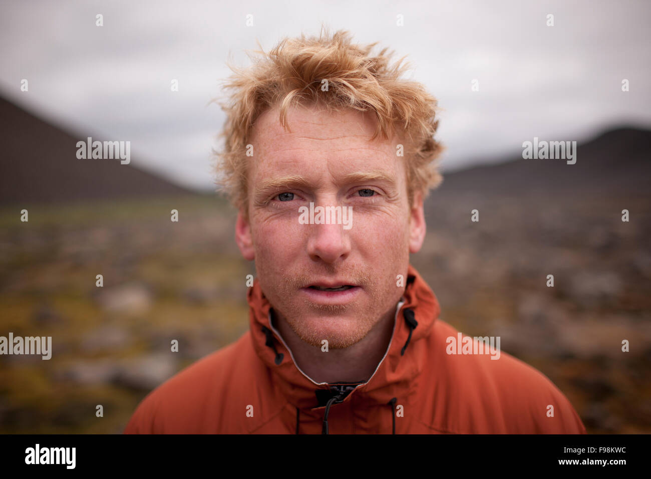 Portrait of male hiker Stock Photo - Alamy