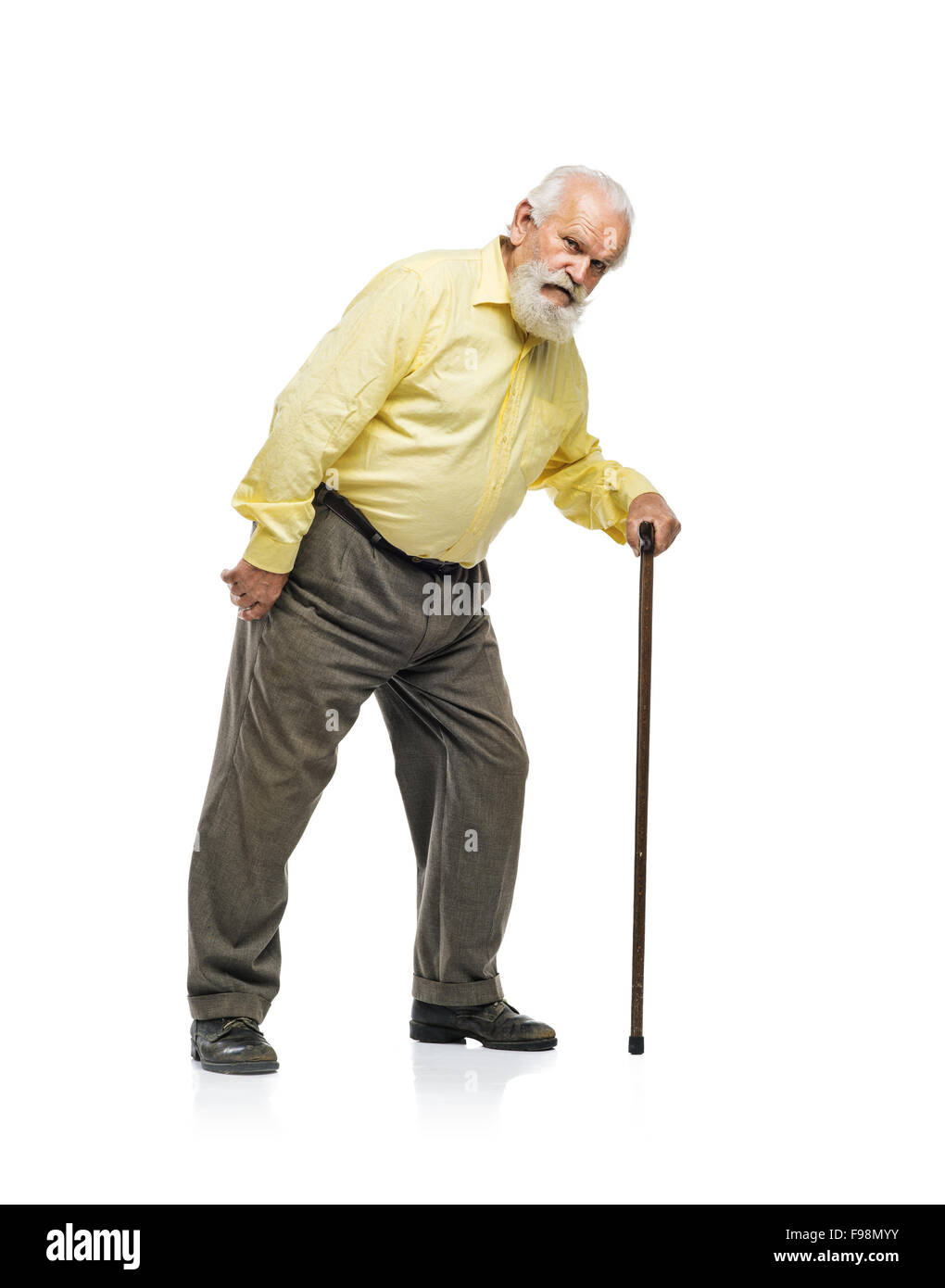 Old man standing isolated back hi-res stock photography and images - Alamy
