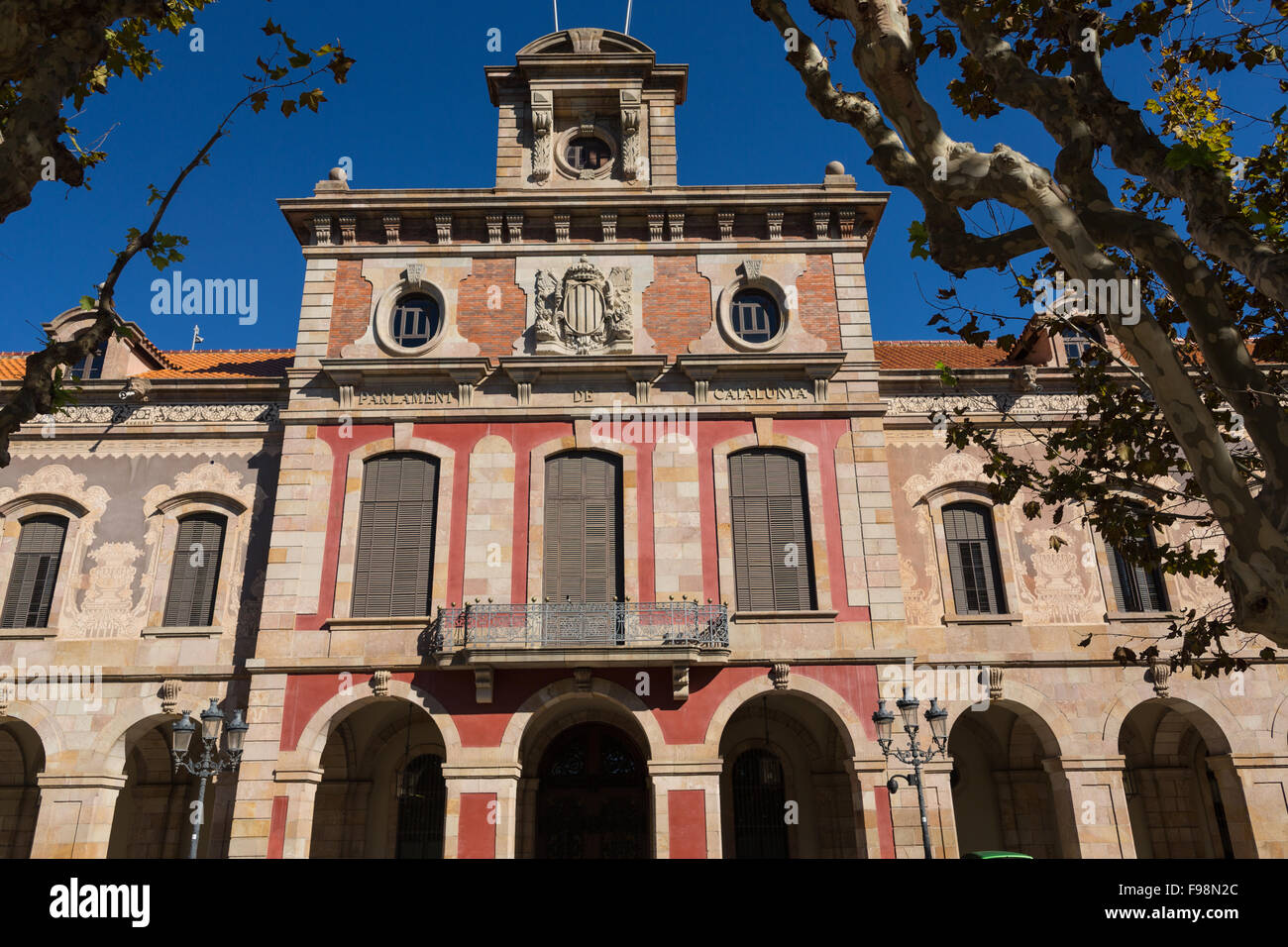 Barcelona - Parliament of autonomous Catalonia. Architecture landmark ...