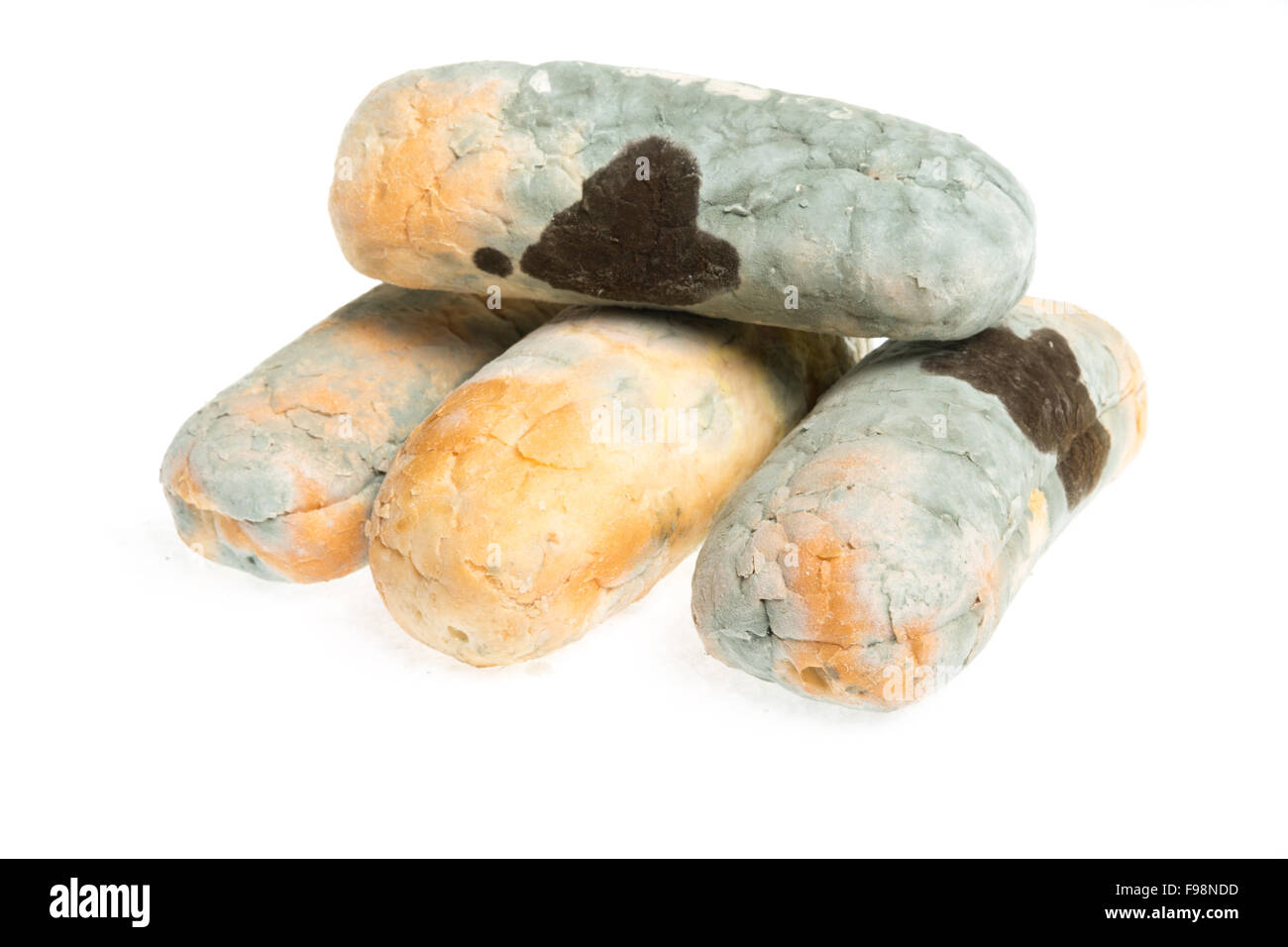 Old musty bread covered with green mold Stock Photo - Alamy