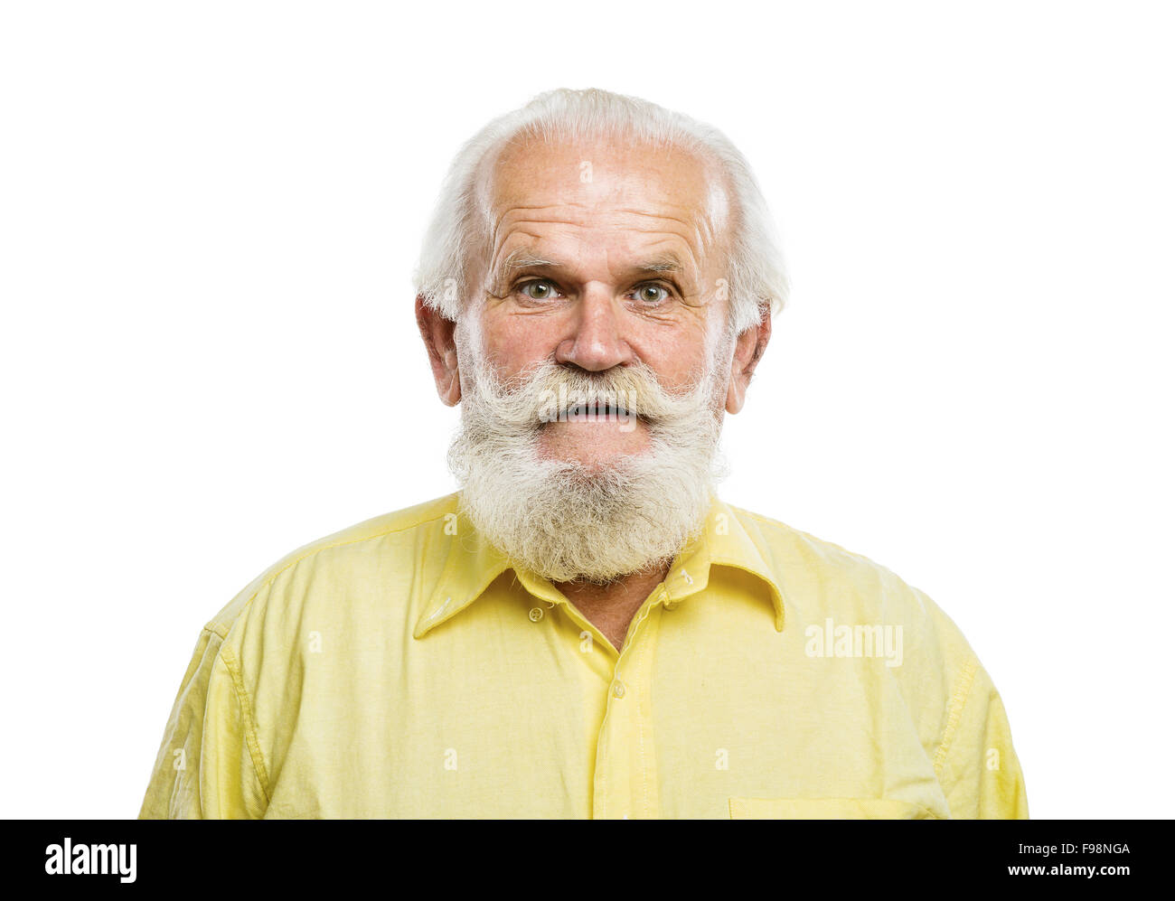 Mature bearded man in white hi-res stock photography and images - Alamy