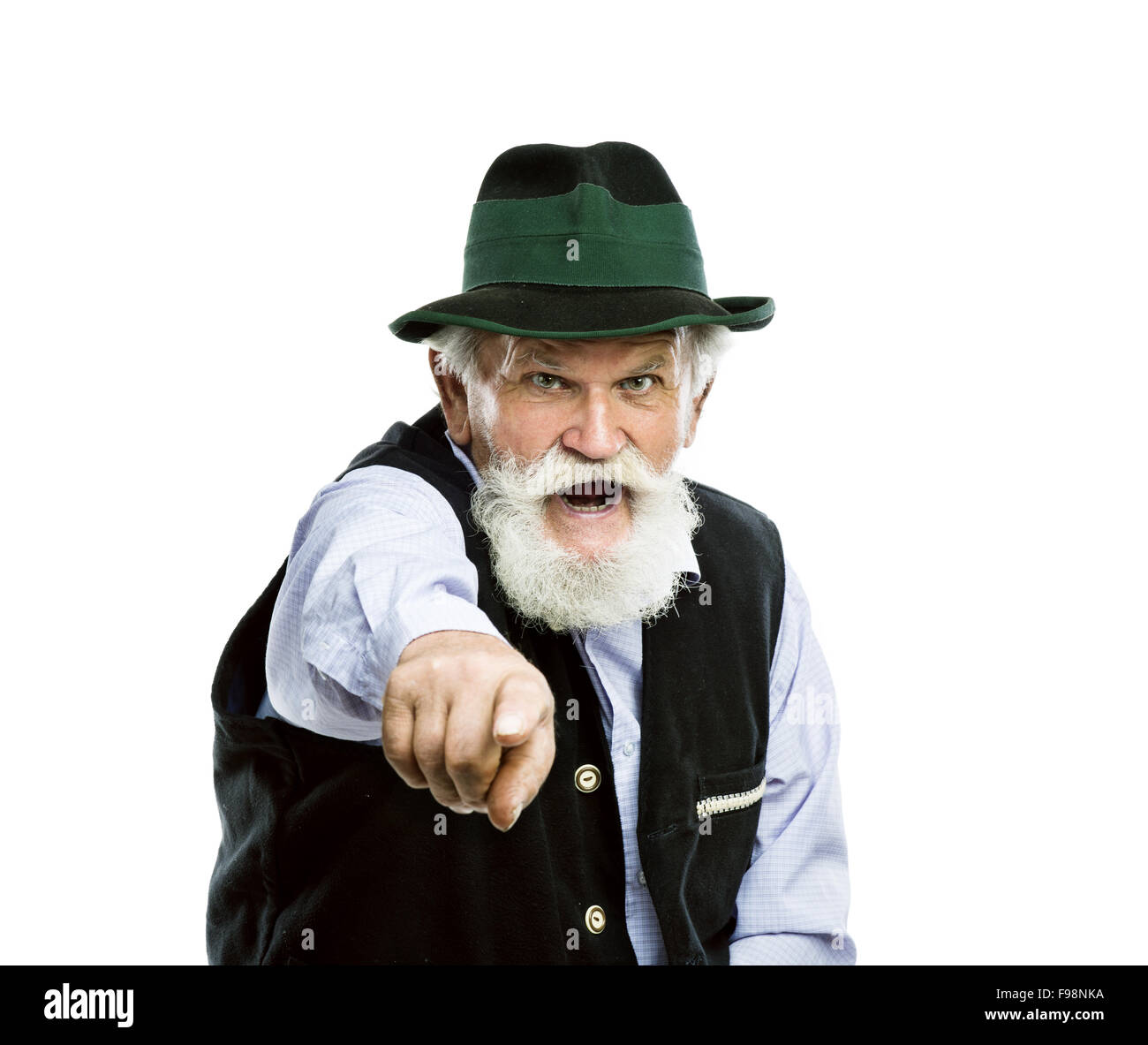 Old man pointing hi-res stock photography and images - Alamy