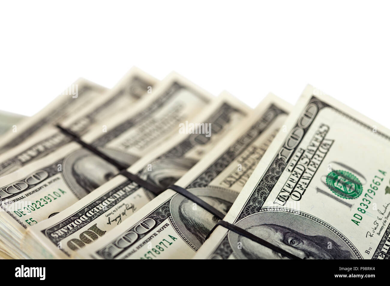 sheafs of 100 Dollars banknotes Stock Photo - Alamy