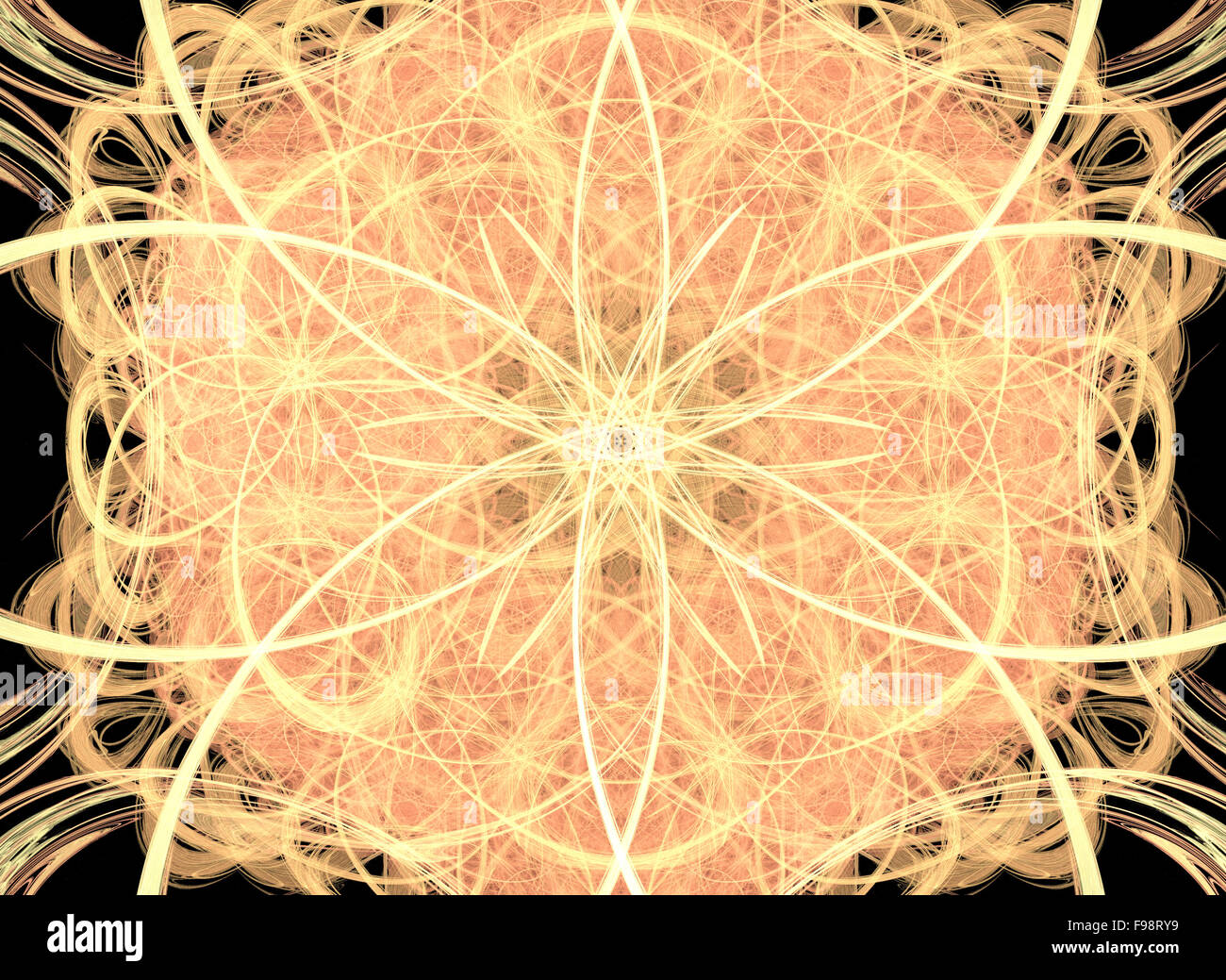 Black background with colorful shapes and abstract forms Stock Photo ...