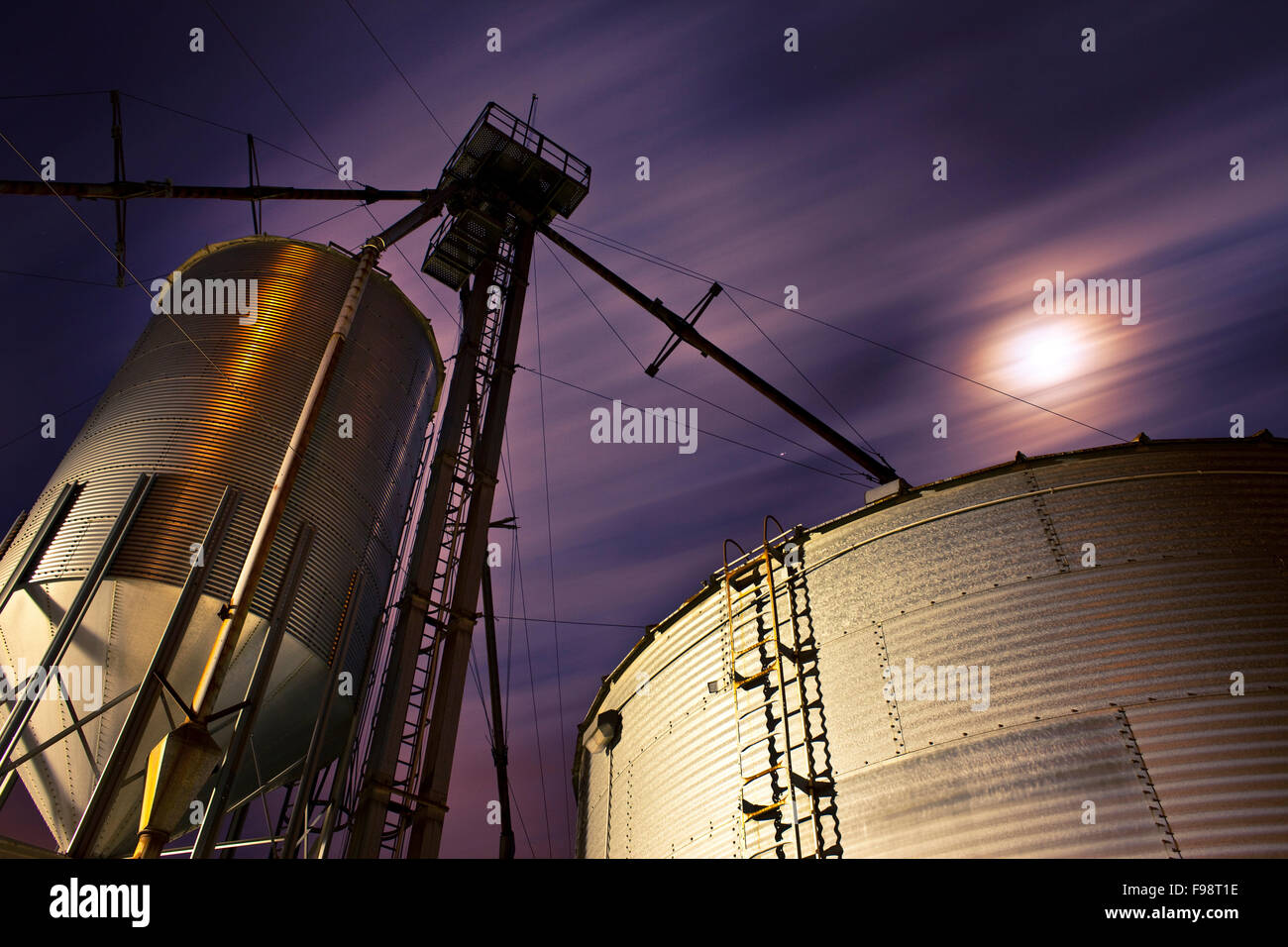 Mill at night Stock Photo - Alamy