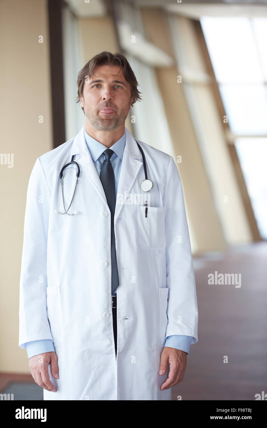handsome doctor portrait at modern hospital clinic indoors Stock Photo ...