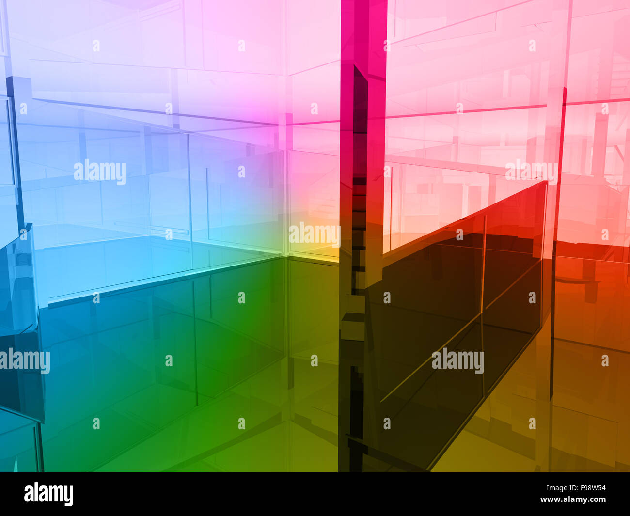 conceptual architecture, open space of colors Stock Photo - Alamy