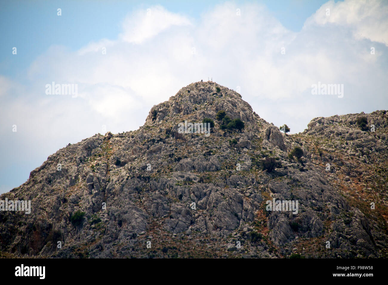High mountain and Rocks in Greece Rhodes Stock Photo - Alamy