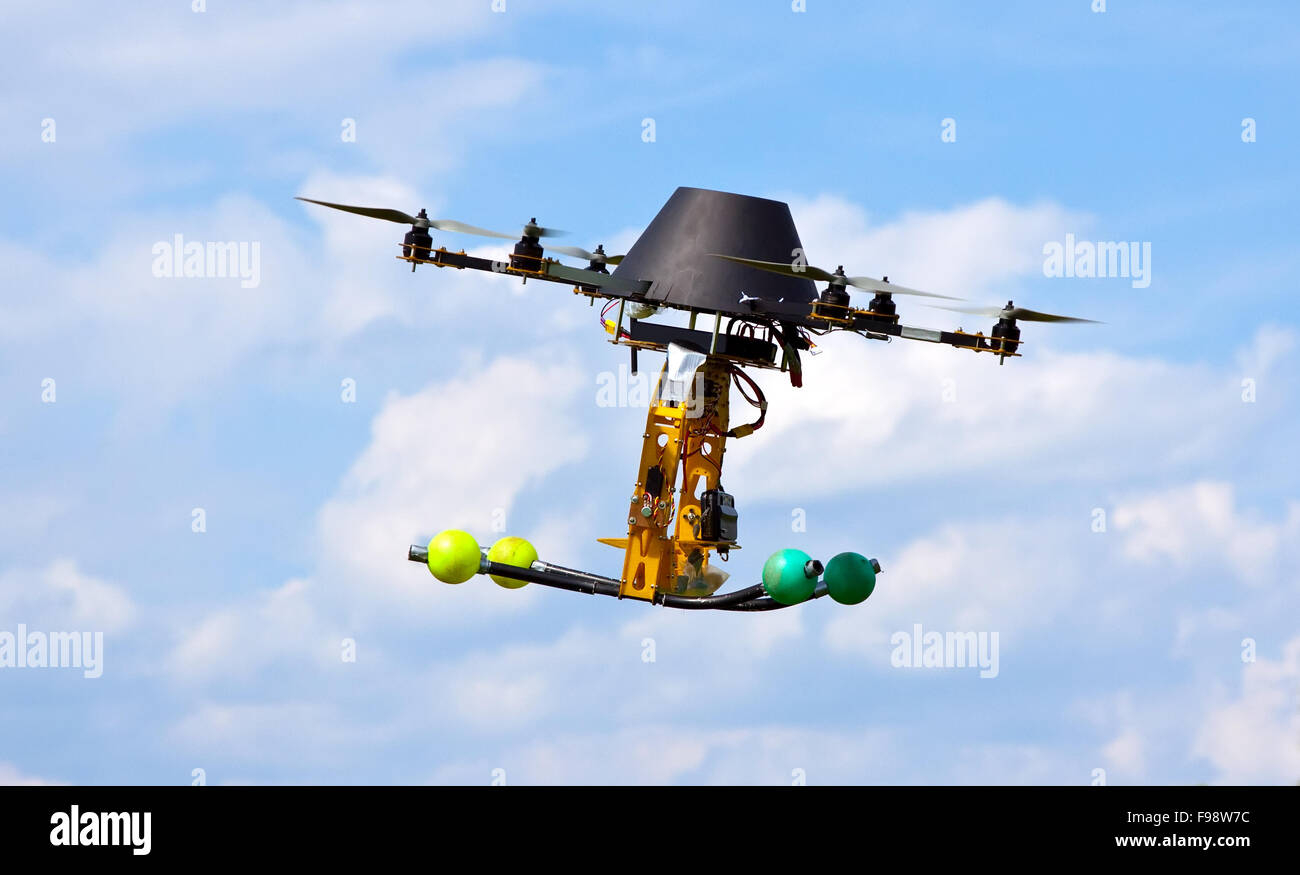 remote controlled flying craft with four motors Stock Photo - Alamy