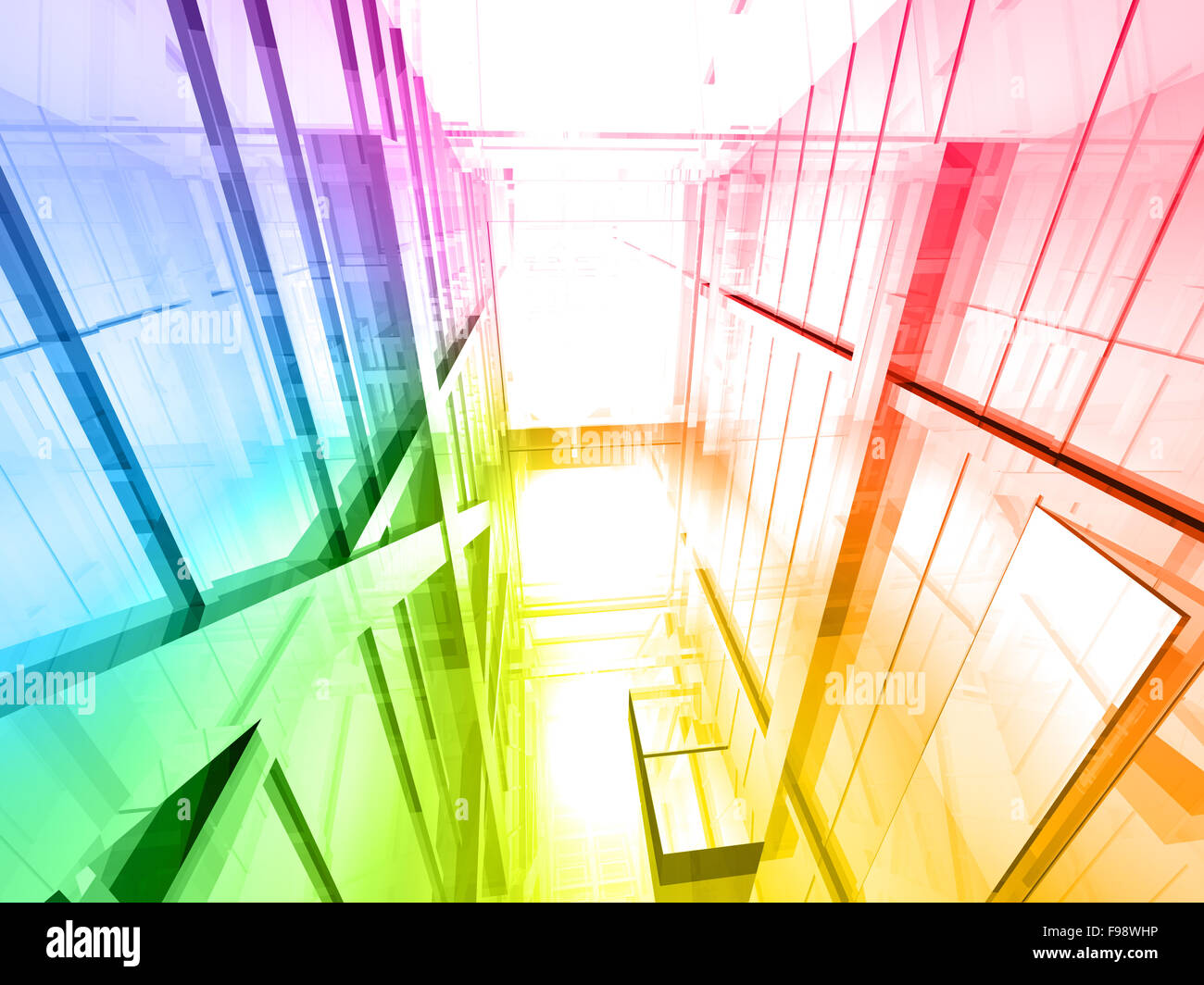conceptual architecture, open space of colors Stock Photo - Alamy