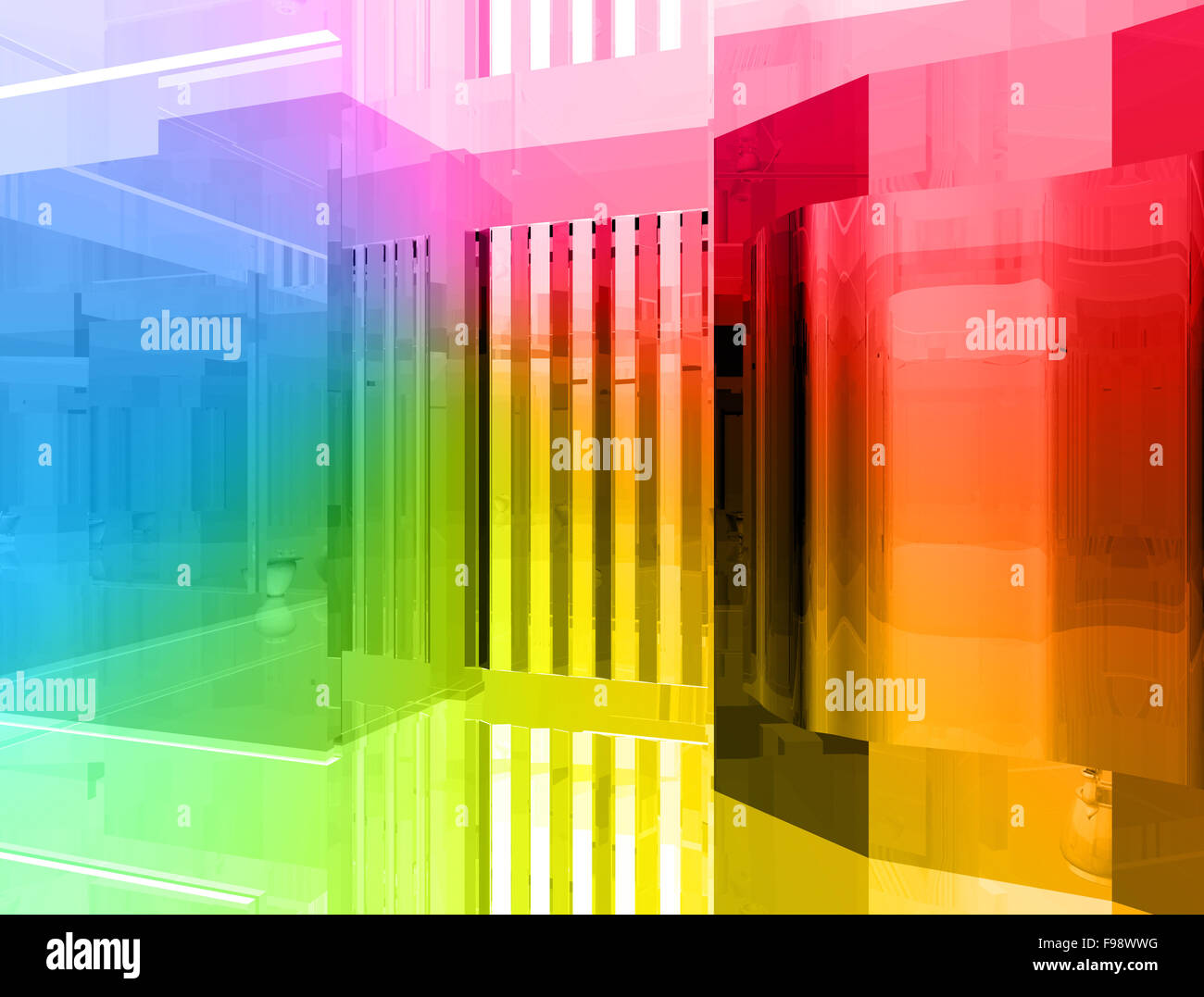 conceptual architecture, open space of colors Stock Photo - Alamy