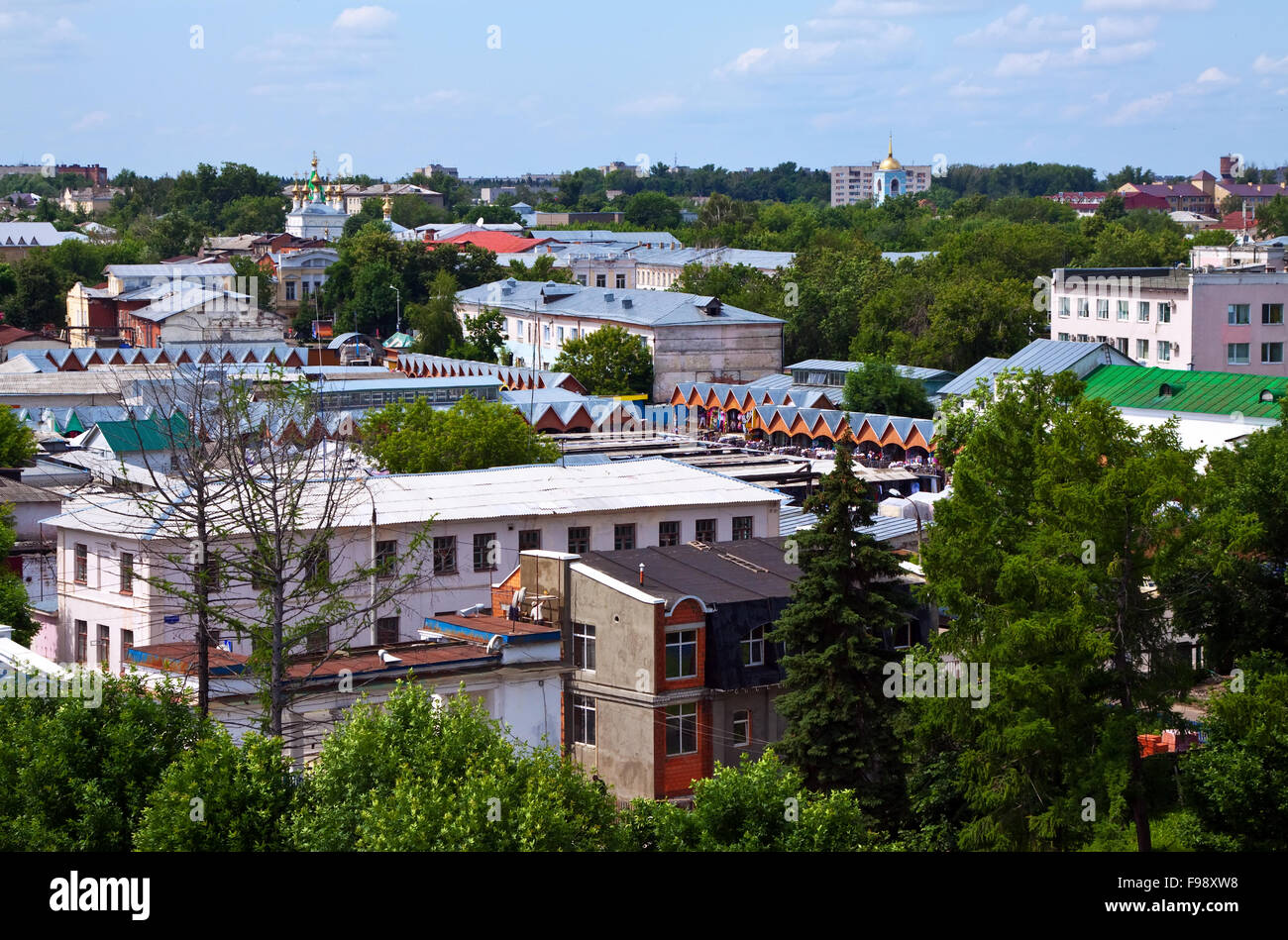 Summer view of old district of Murom. Russia Stock Photo - Alamy