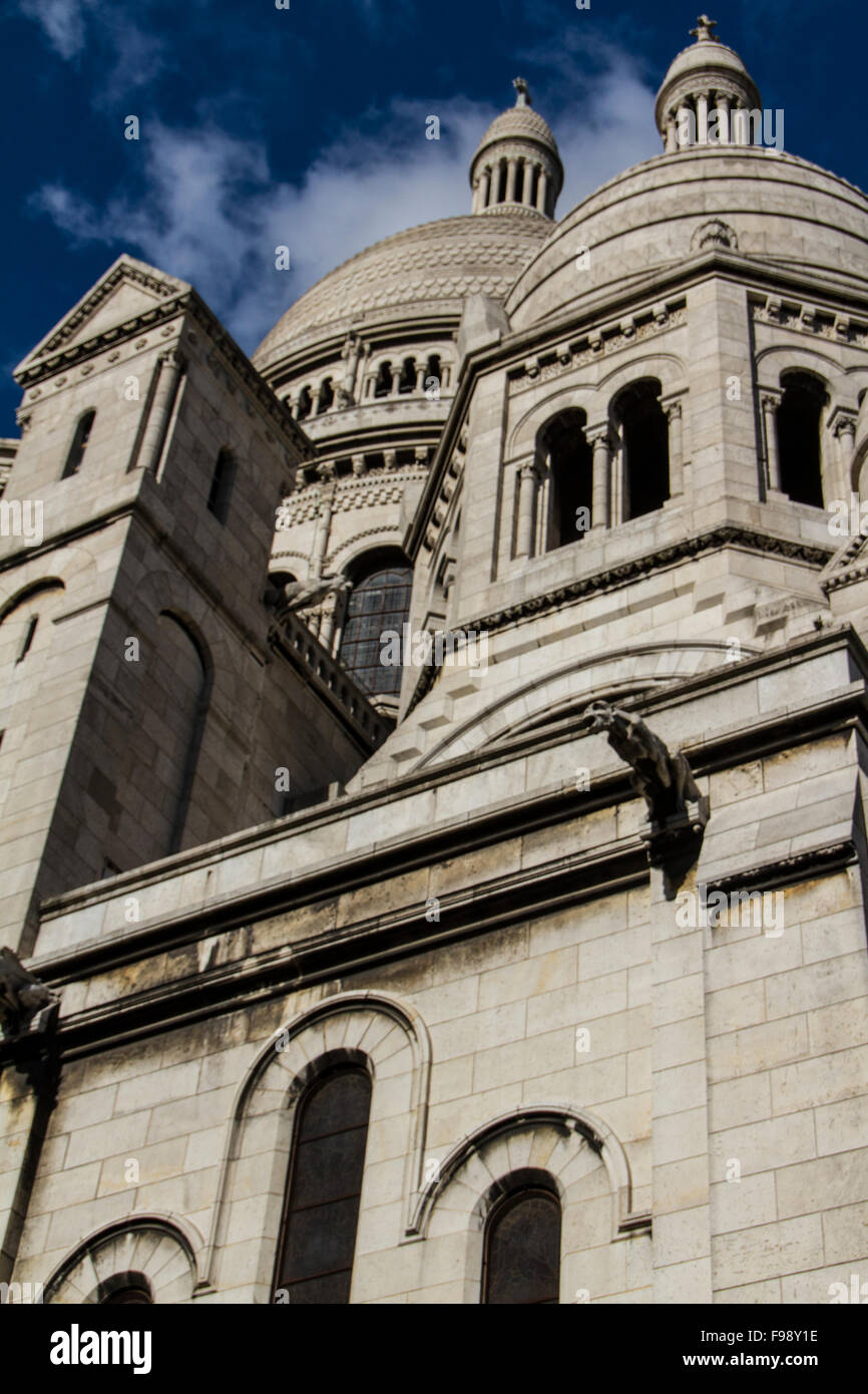 The external architecture of Sacre Coeur, Montmartre, Paris, France ...