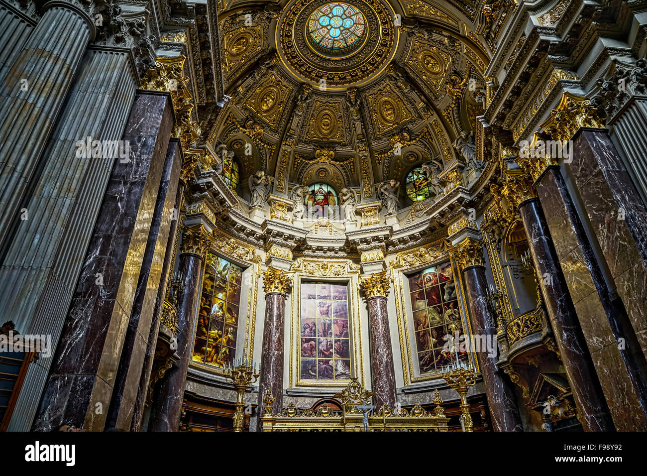 View of the Altar and Ceiling in Berlin Cathedral Stock Photo - Alamy
