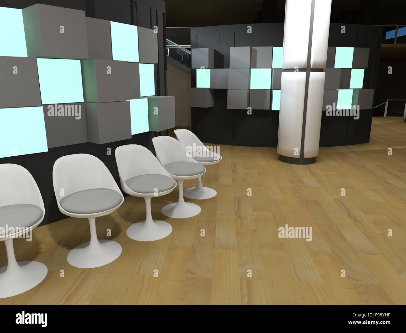 Hospital waiting room, conceptual architecture, clean space Stock Photo ...