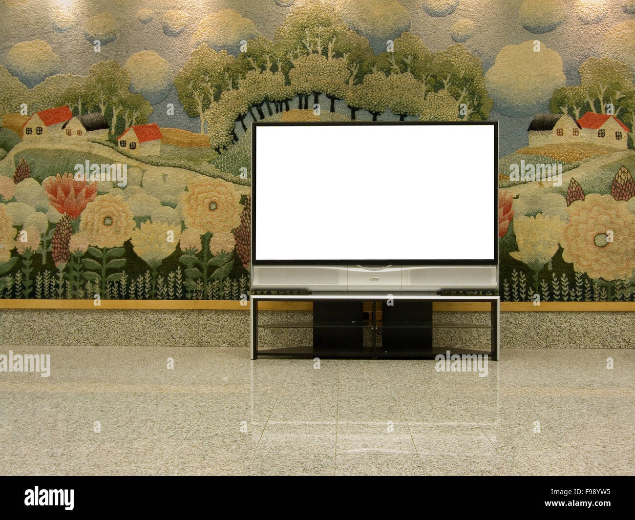 big plasma screen with empty space to write message Stock Photo - Alamy