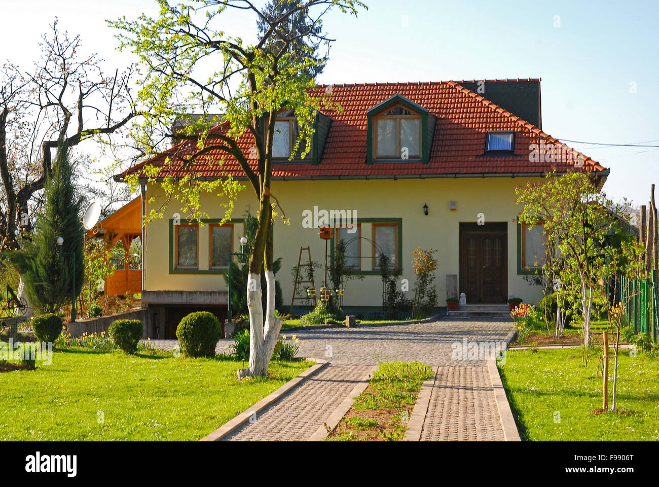 beautiful house at sunny day Stock Photo - Alamy