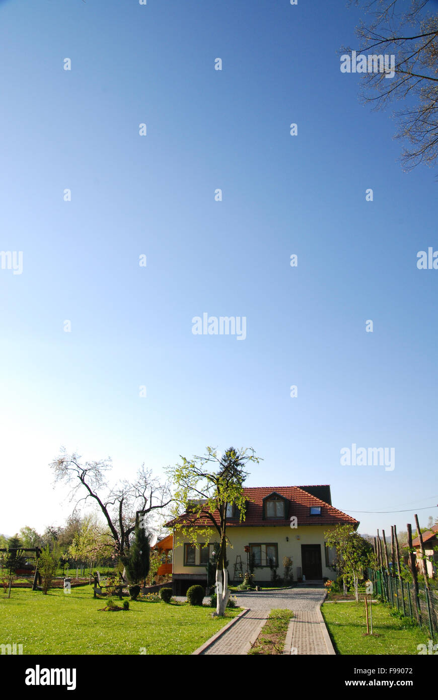 beautiful house at sunny day Stock Photo - Alamy
