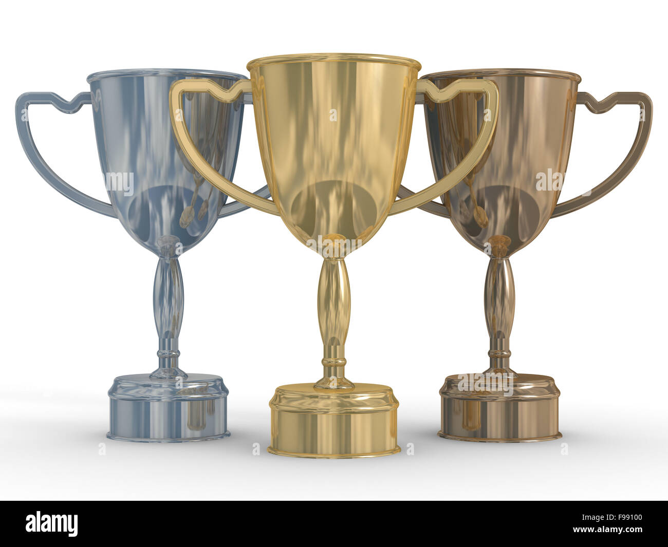 Winner podium cups gold Cut Out Stock Images & Pictures - Alamy