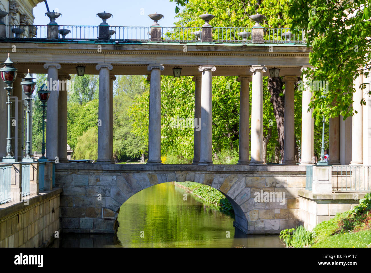 The Lazienki palace in Lazienki Park, Warsaw. Lazienki Krolewskie Stock ...
