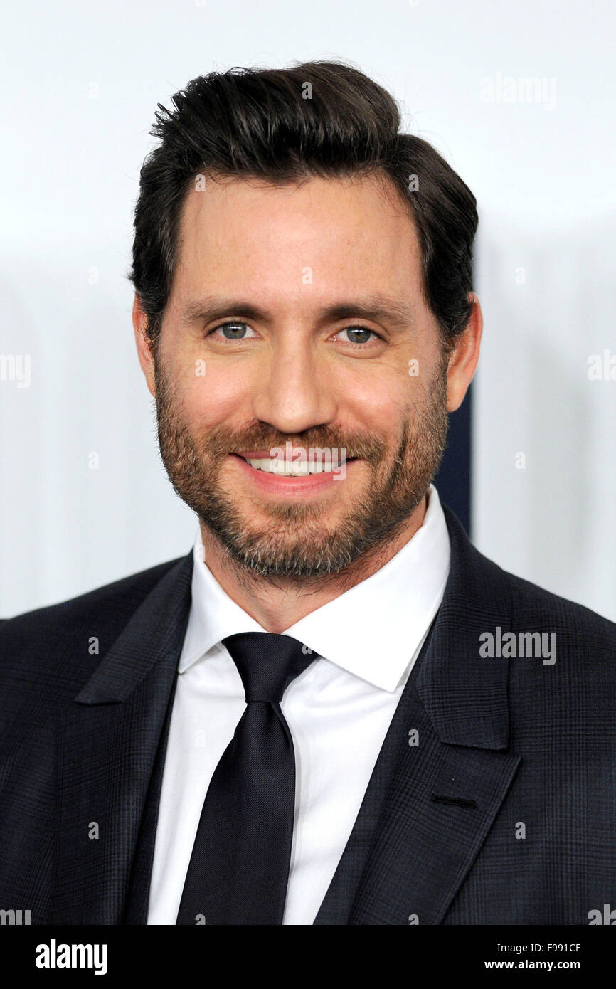 New York City. 13th Dec, 2015. Edgar Ramirez attends the 'Joy' New York ...
