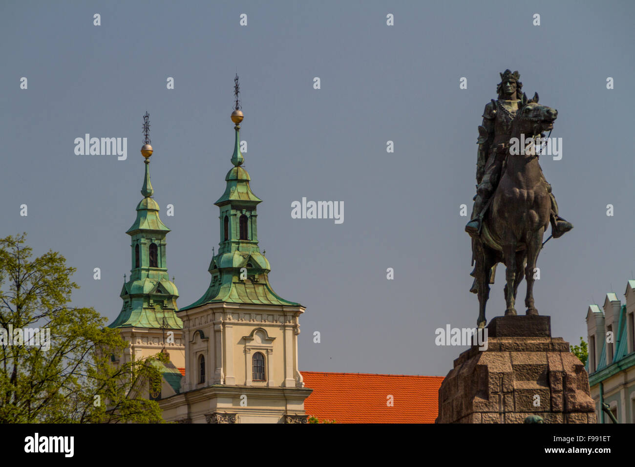Battle of Grunwald monument In Old Town in Krakow Stock Photo - Alamy