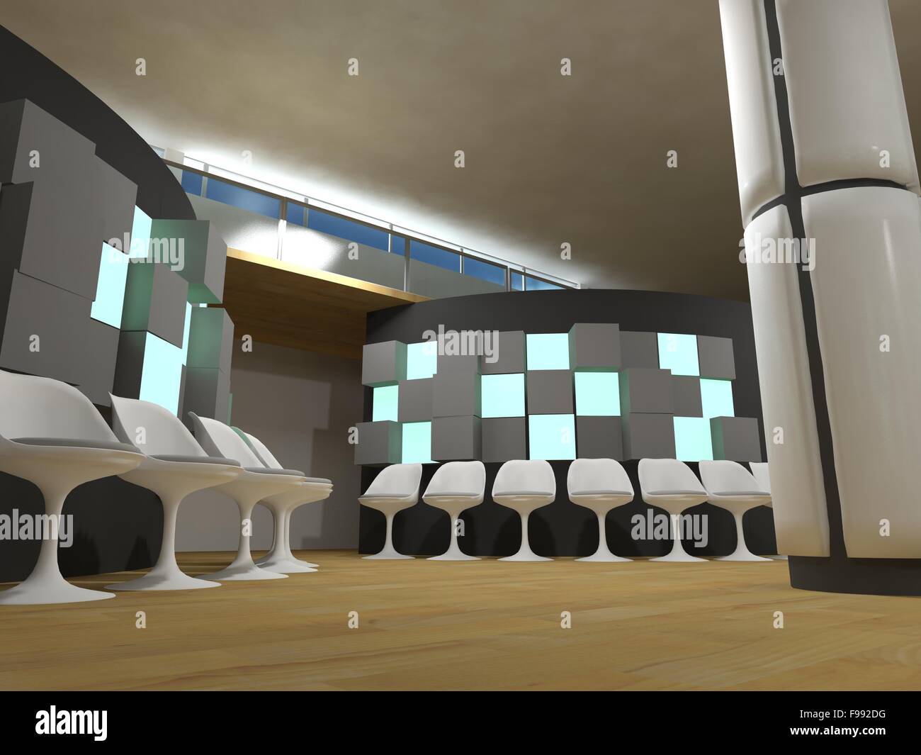 Hospital waiting room, conceptual architecture, clean space Stock Photo ...